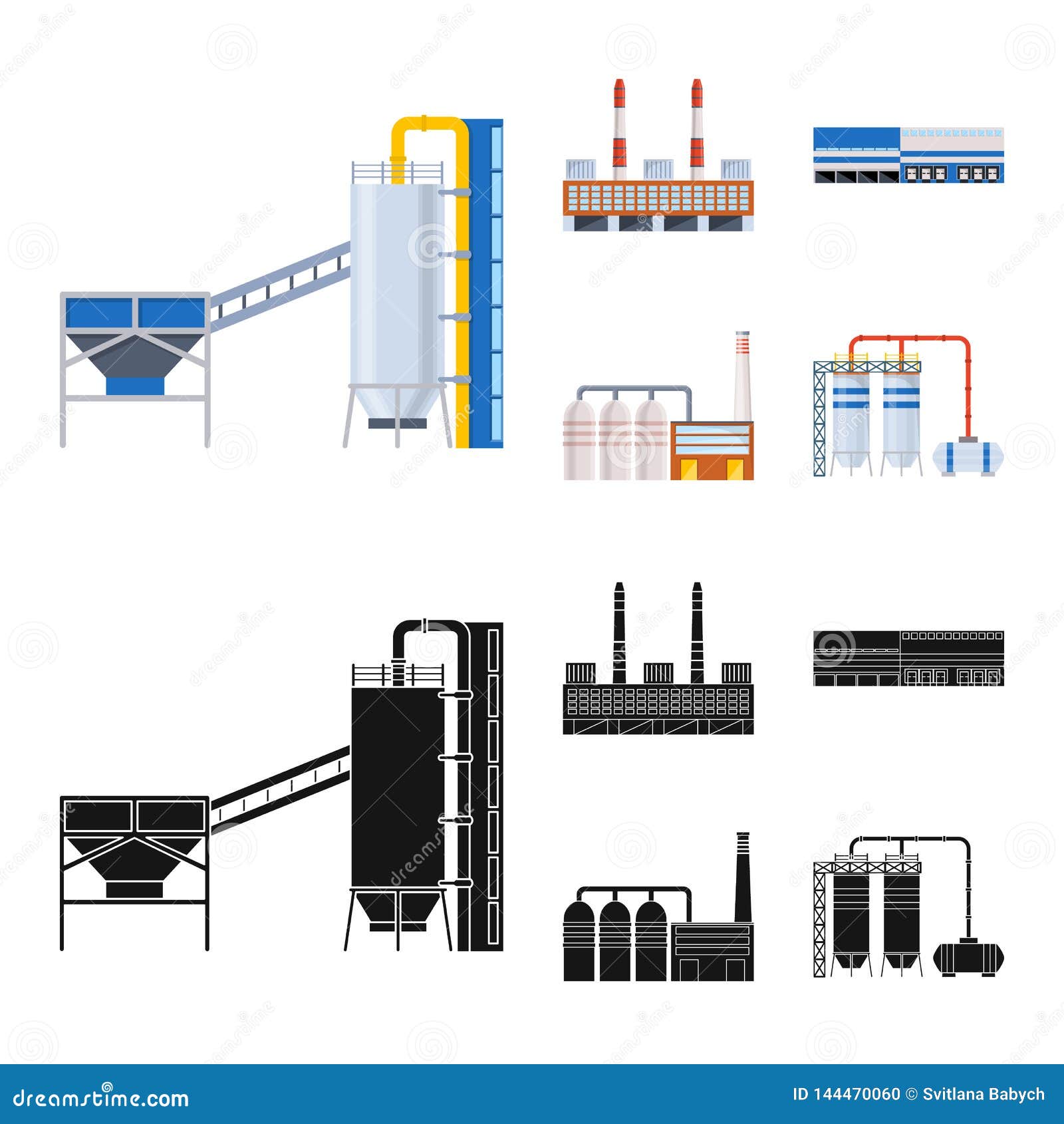 Vector Design of Production and Structure Icon. Collection of ...