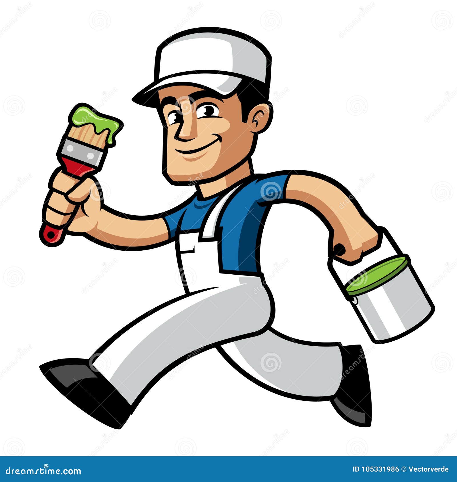 Vector Illustration of a Professional Painter Stock Vector ...
