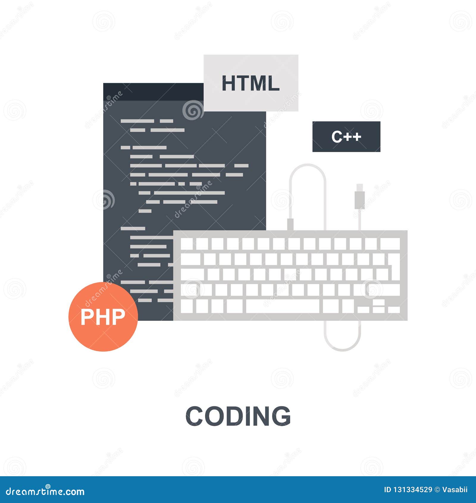 Program Coding Icon Concept Stock Vector - Illustration of program, website: 131334529