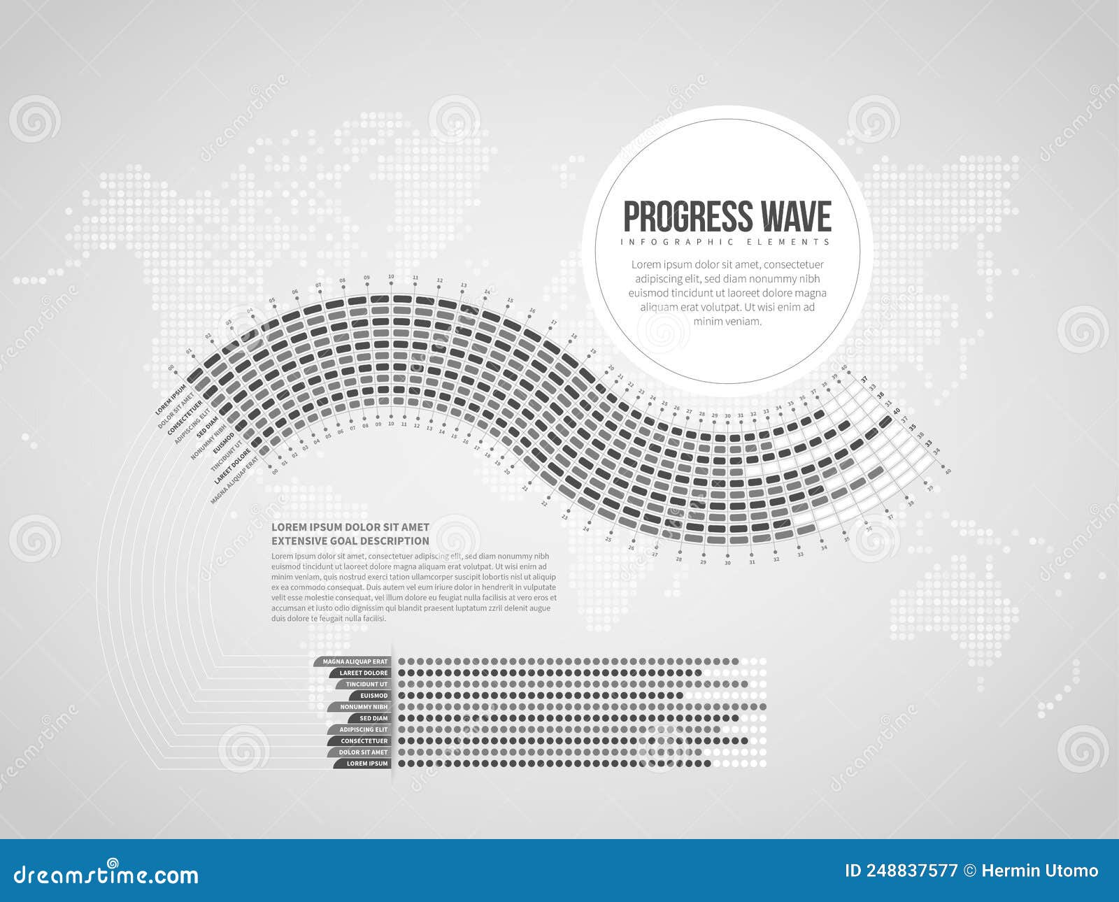 Progress Wave Infographic stock vector. Illustration of diagram - 248837577