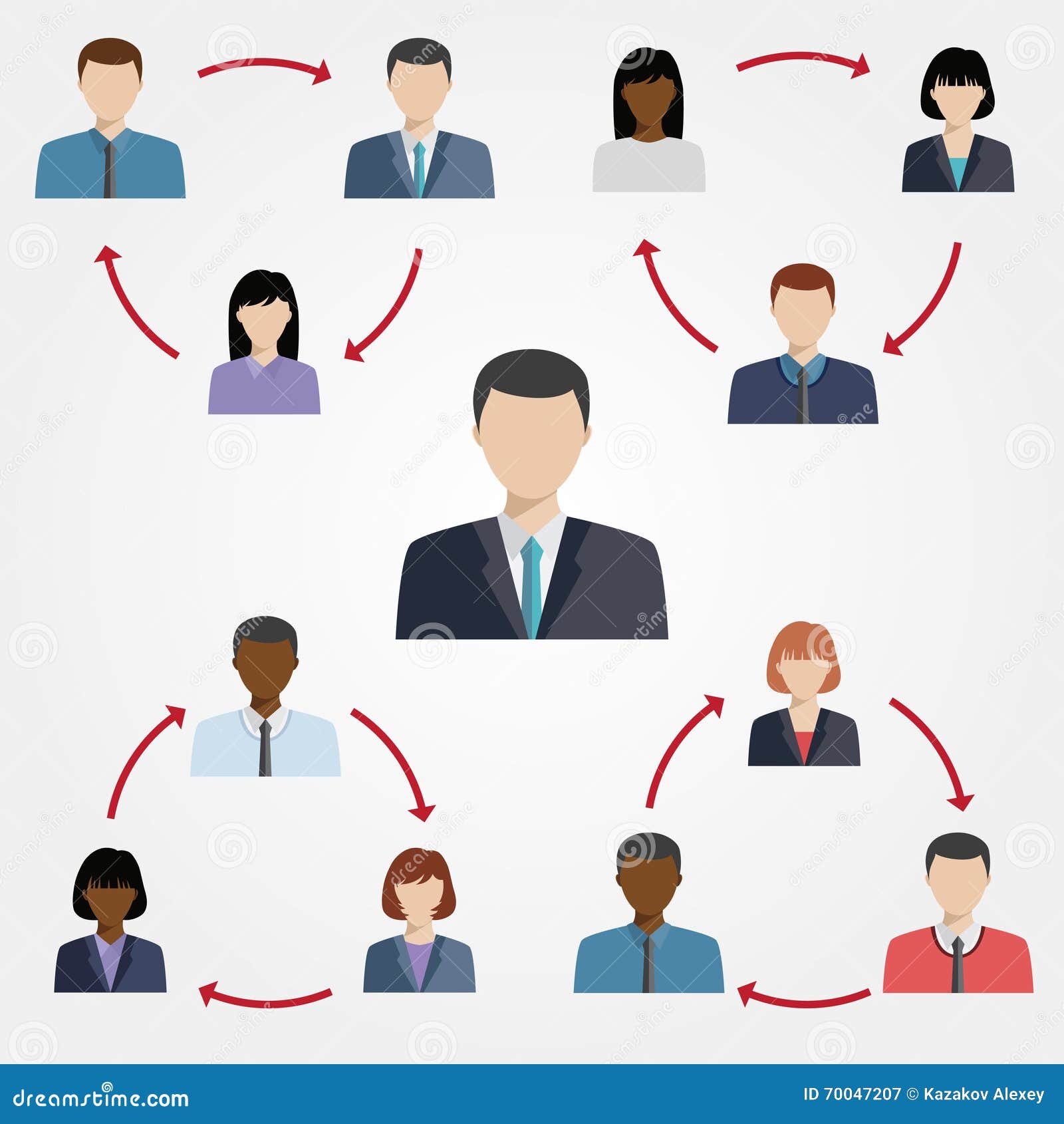 Vector Illustration of Project Team. Stock Vector - Illustration of ...