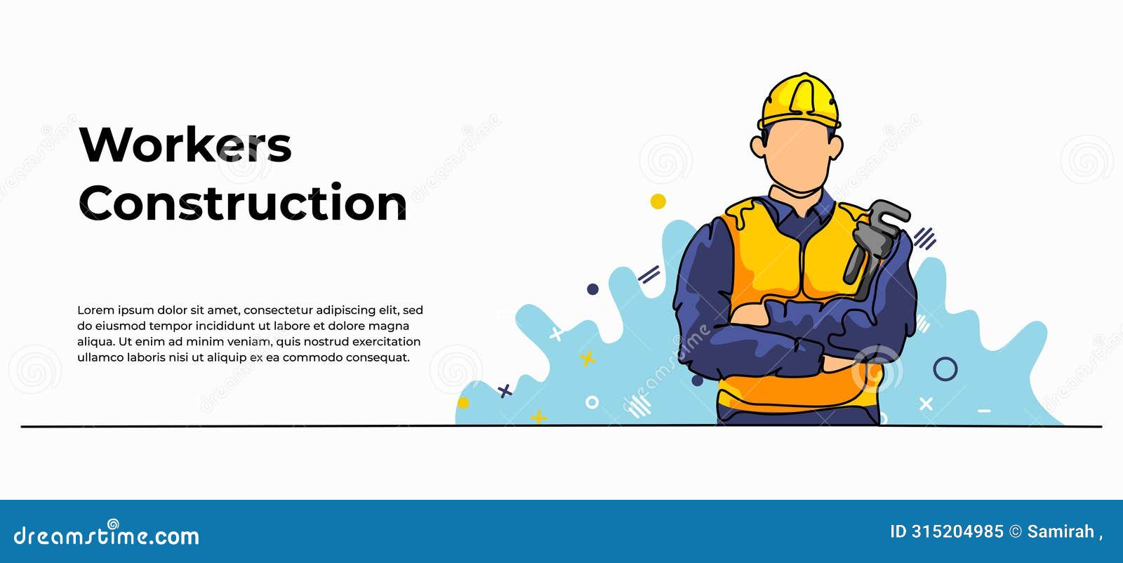 Boy Project Worker Wearing A Safety Helmet While Working Cartoon Vector ...