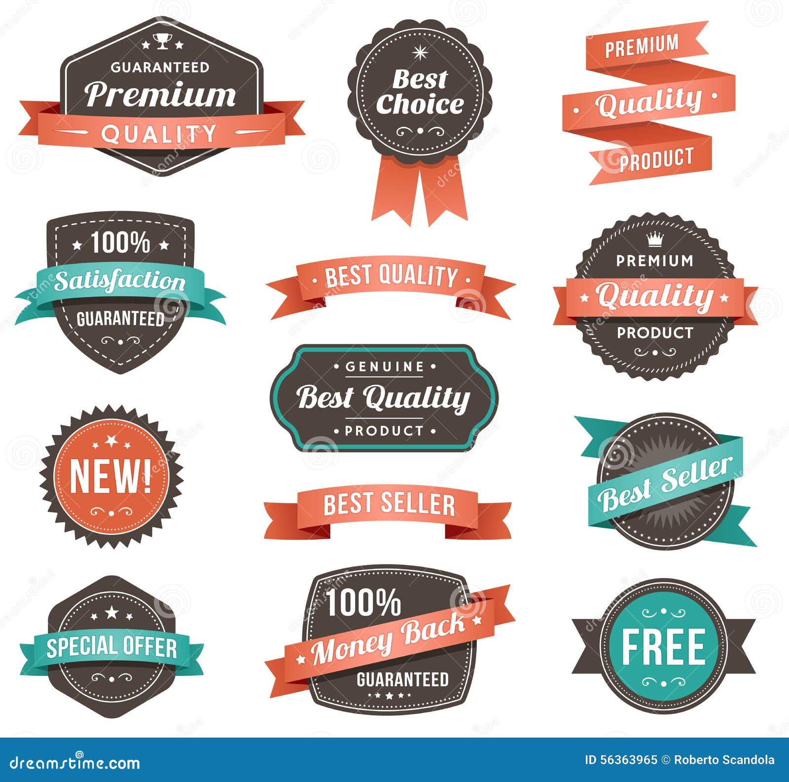 Vector Illustration of Promotional Design Elements Stock Vector ...