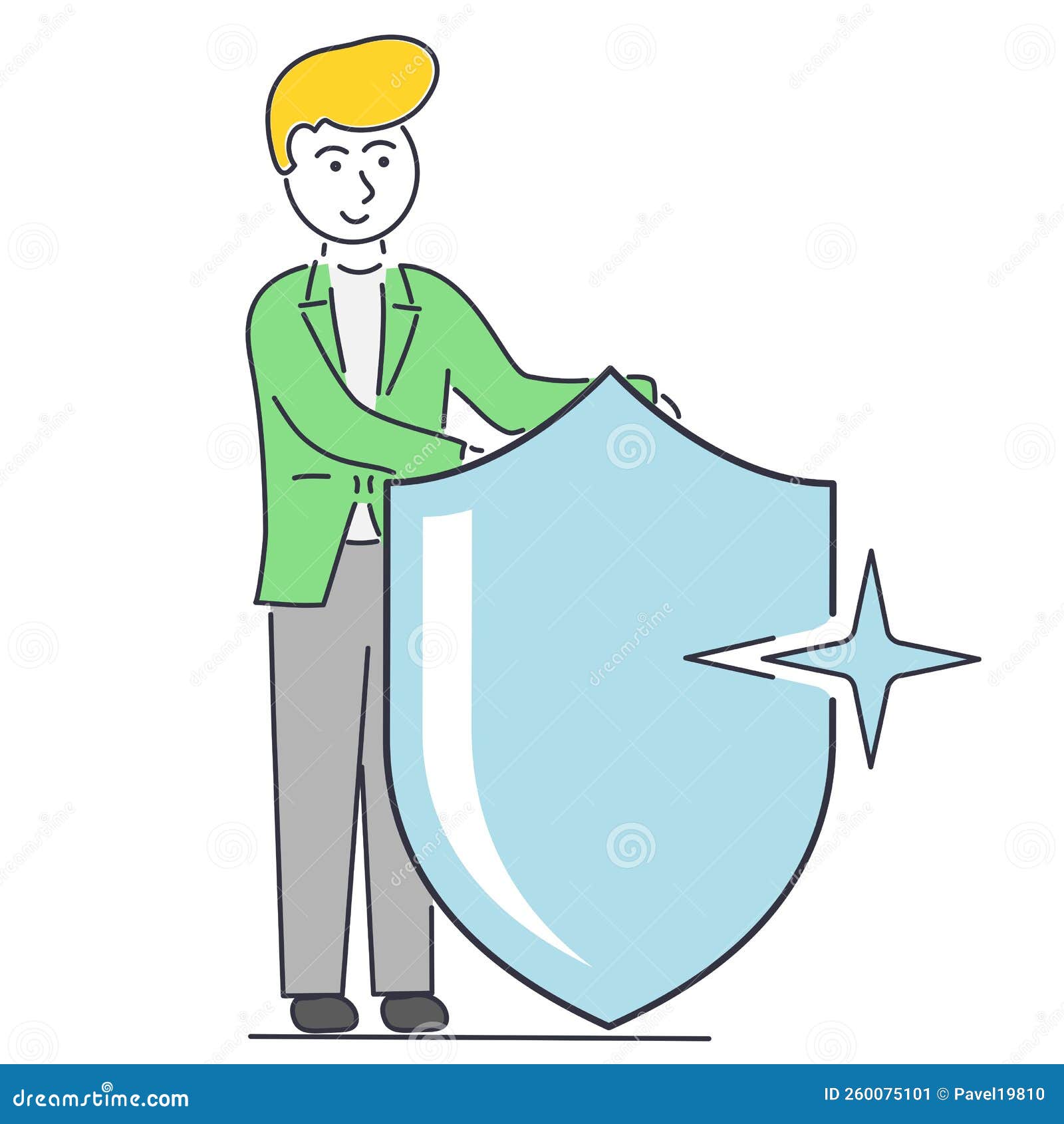 Vector Illustration of Protection and Security. Stock Vector ...