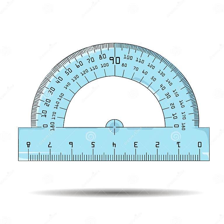 Vector Illustration of Protractor Stock Vector - Illustration of ...
