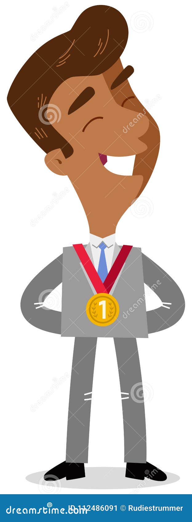 Vector Illustration of Proud Asian Cartoon Business Man Standing with ... Vector Illustration of Proud Asian Cartoon Business Man Standing with ...