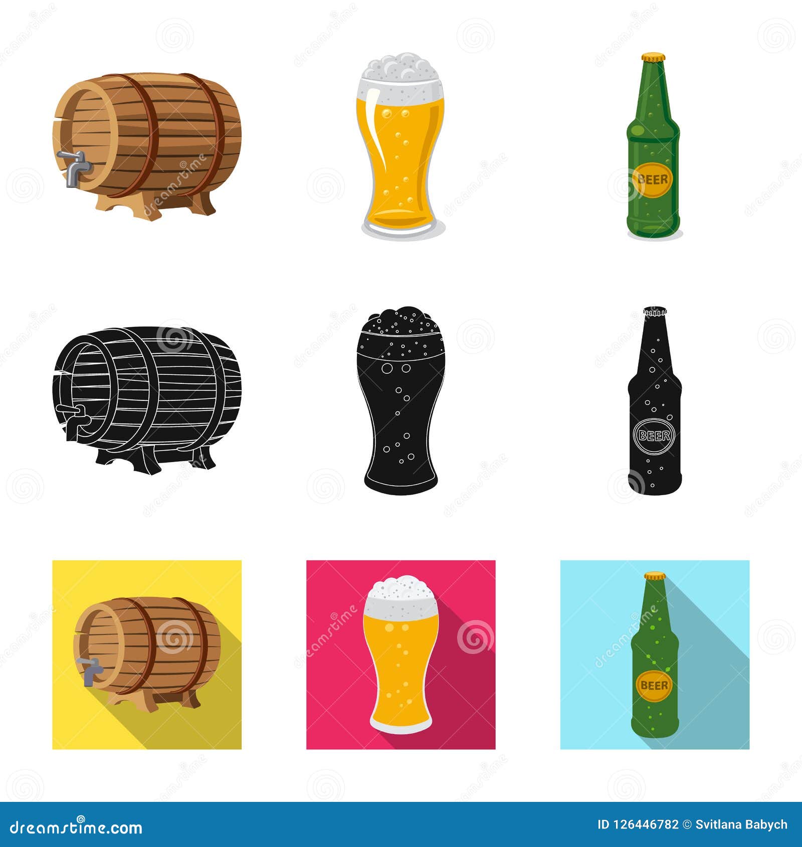 Vector Design of Pub and Bar Logo. Set of Pub and Interior Stock Vector ...