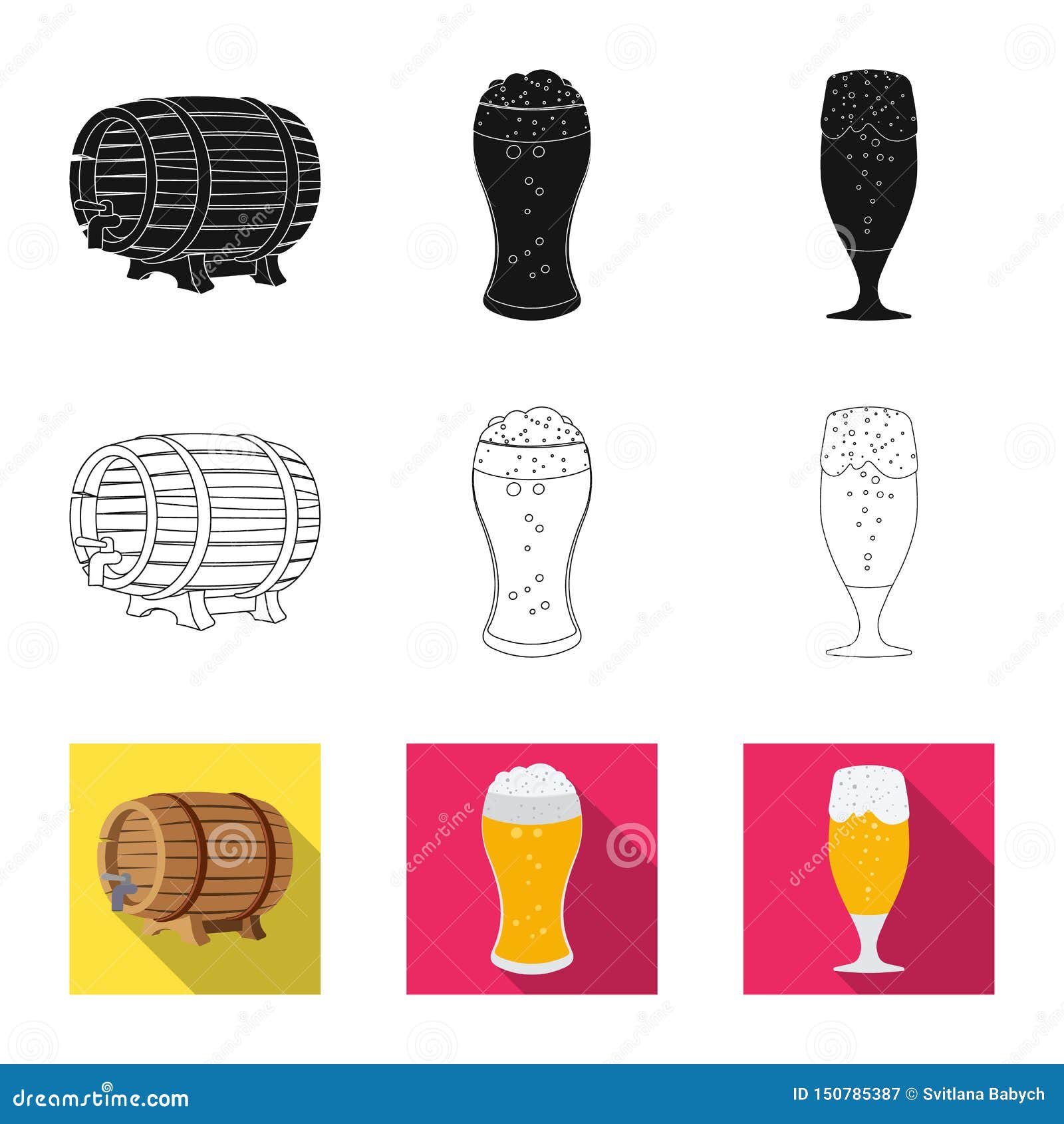 Vector Design of Pub and Bar Symbol. Set of Pub and Interior Stock ...