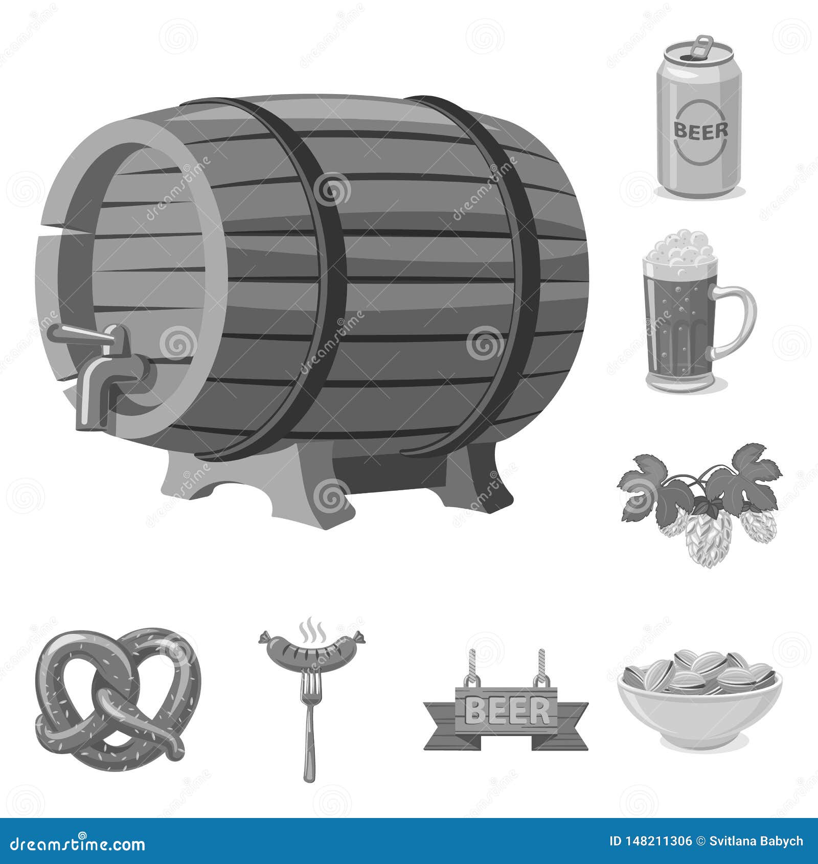 Vector Design of Pub and Bar Icon. Set of Pub and Interior Stock Symbol ...