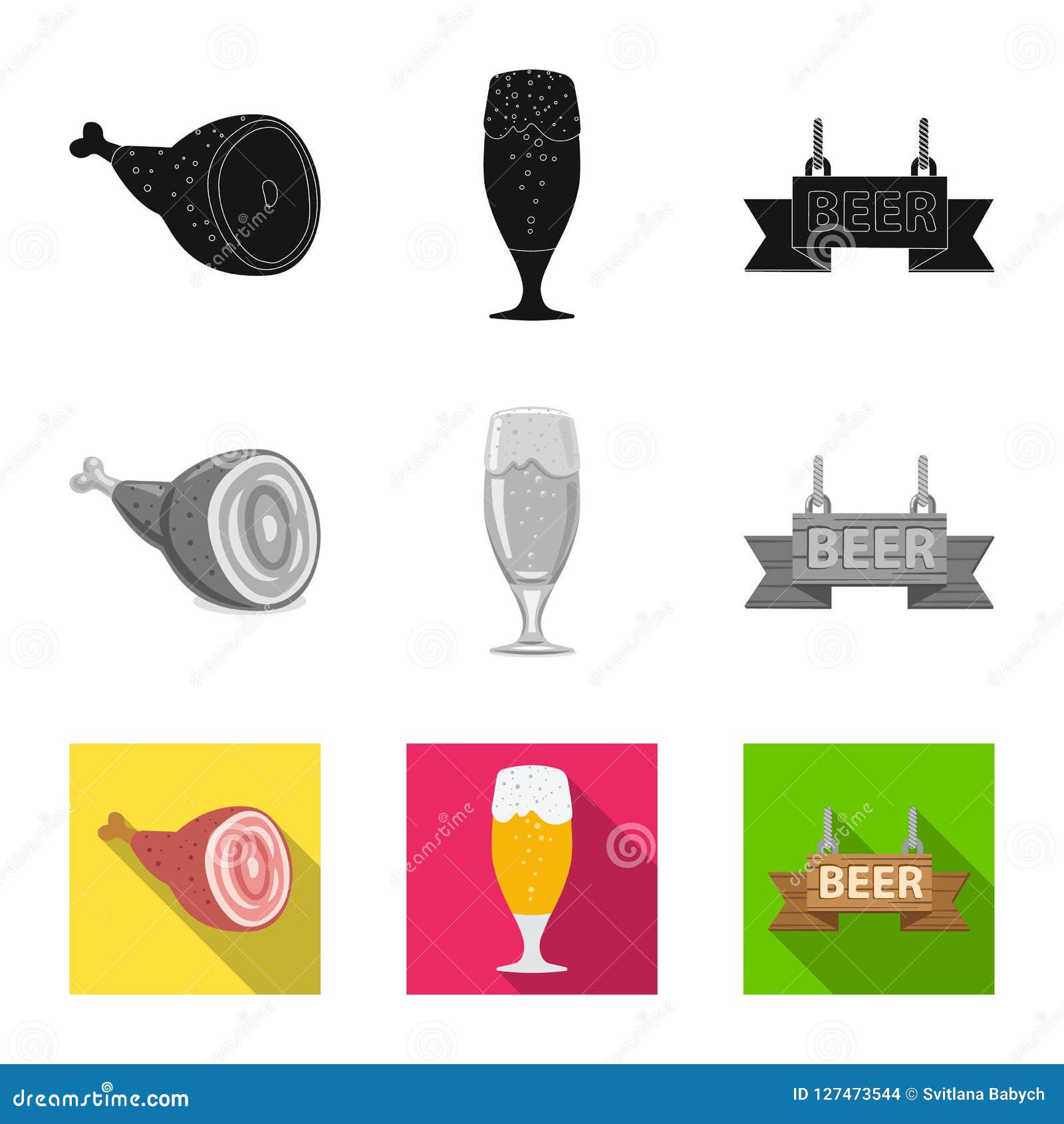 Vector Illustration of Pub and Bar Symbol. Collection of Pub and ...