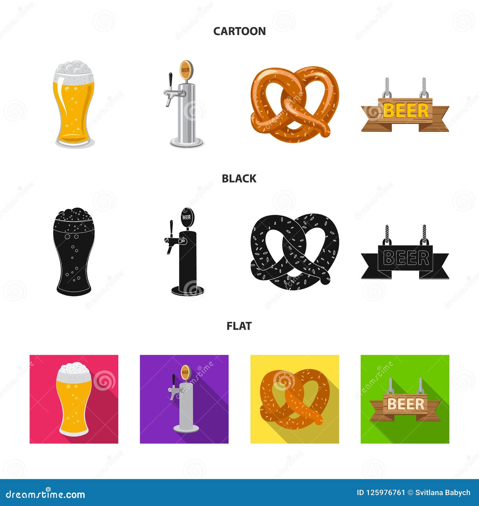 Vector Illustration of Pub and Bar Symbol. Set of Pub and Interior ...