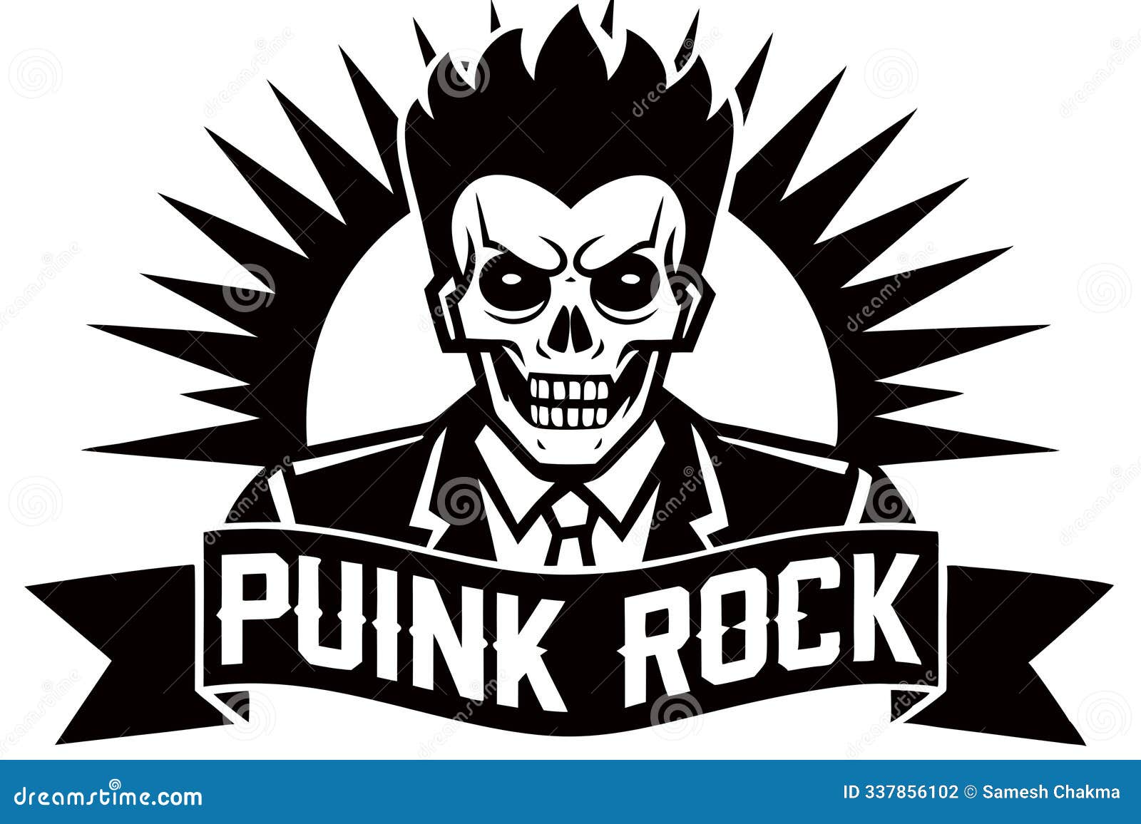 A Vector Illustration of Punk-themed Graphics Editorial Photography ...