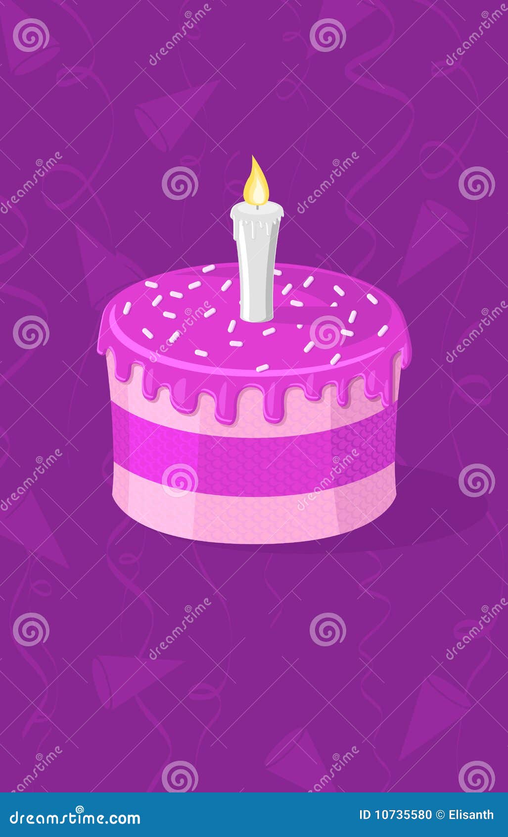 Vector Illustration of Purple Cake Stock Vector - Illustration of ...