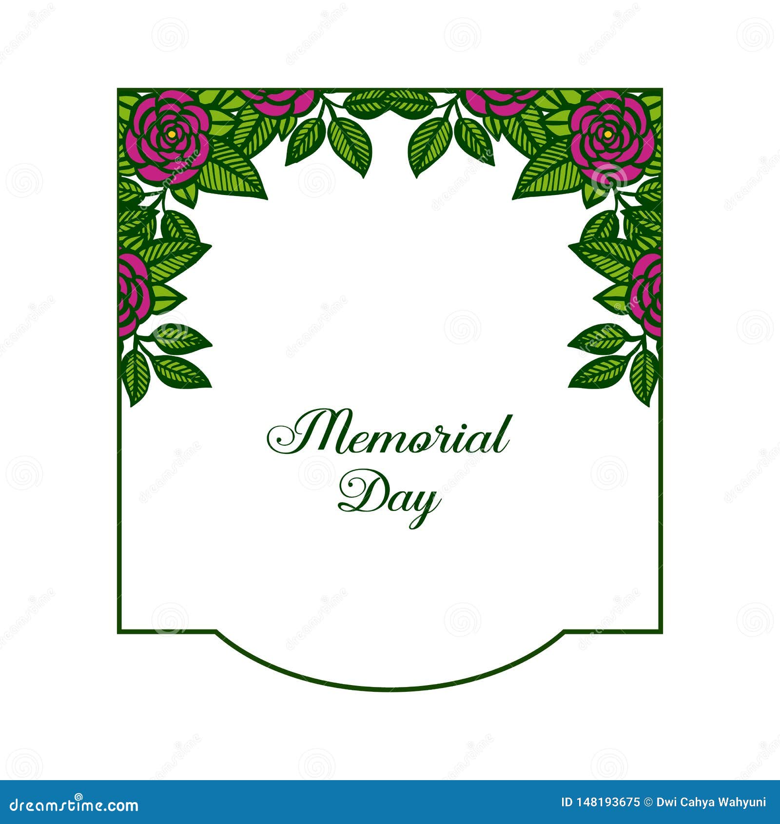 Vector Illustration Purple Flower Frames Isolated White Background for ...