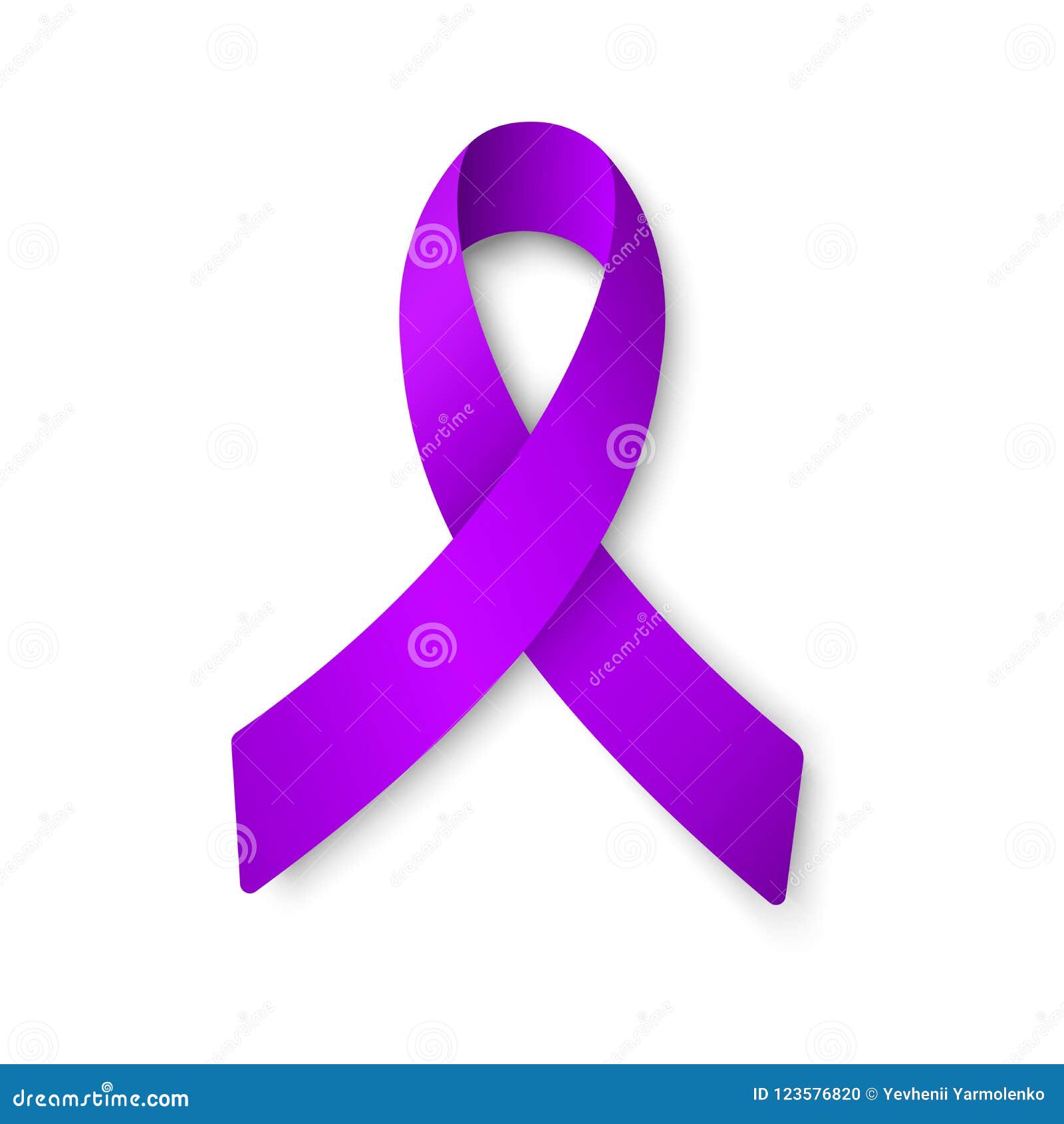 Vector Illustration of Purple Indigo Ribbon Isolated on White. Vector ...