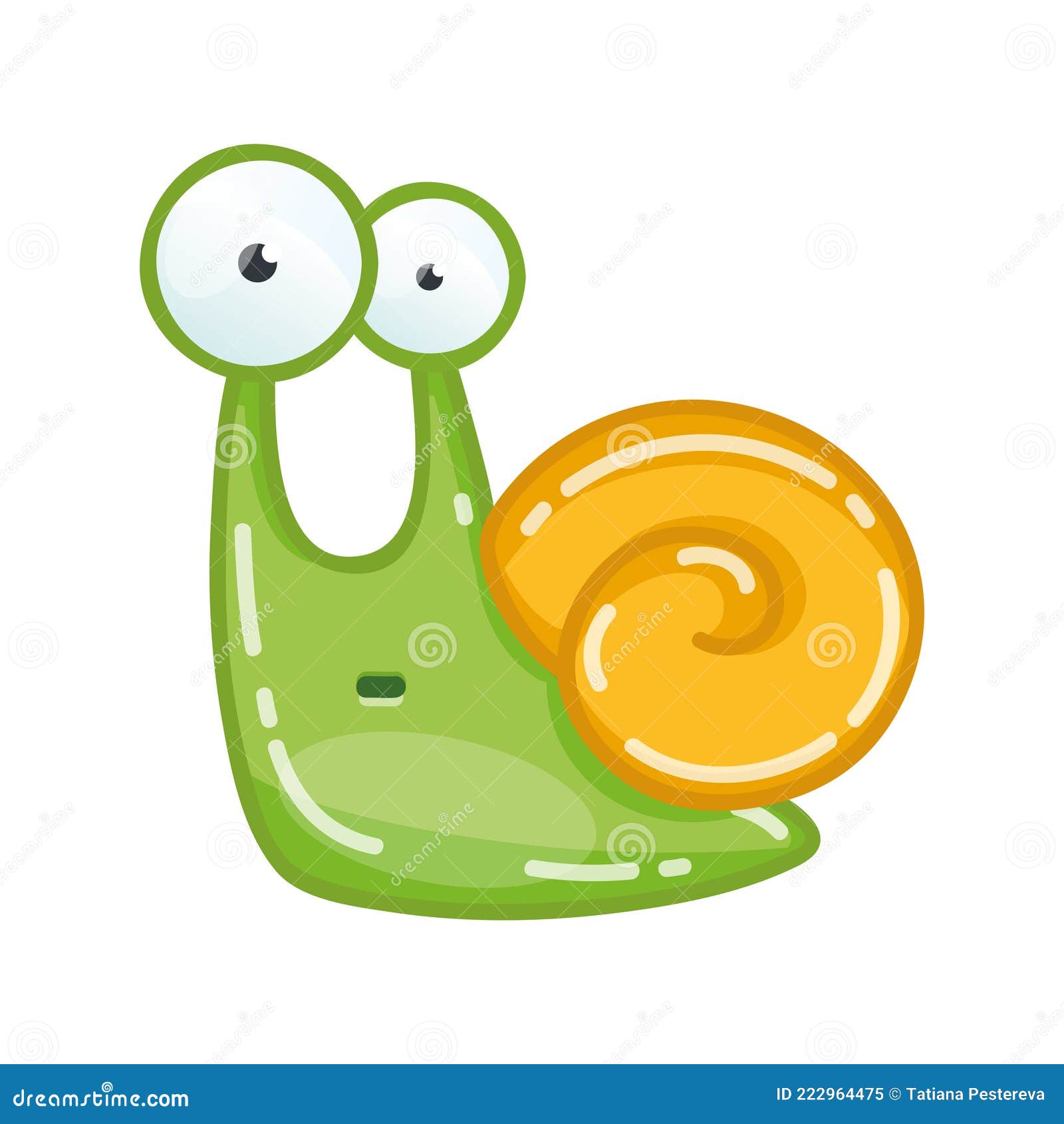 Funny snail stock vector. Illustration of goofy, mind - 222964475