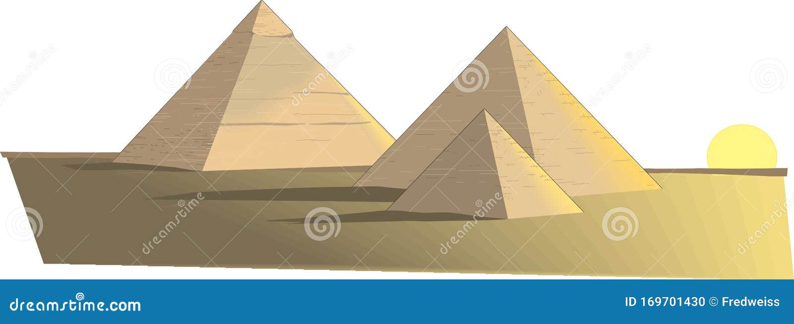 Pyramids Vector Illustration Stock Vector - Illustration of tourism ...