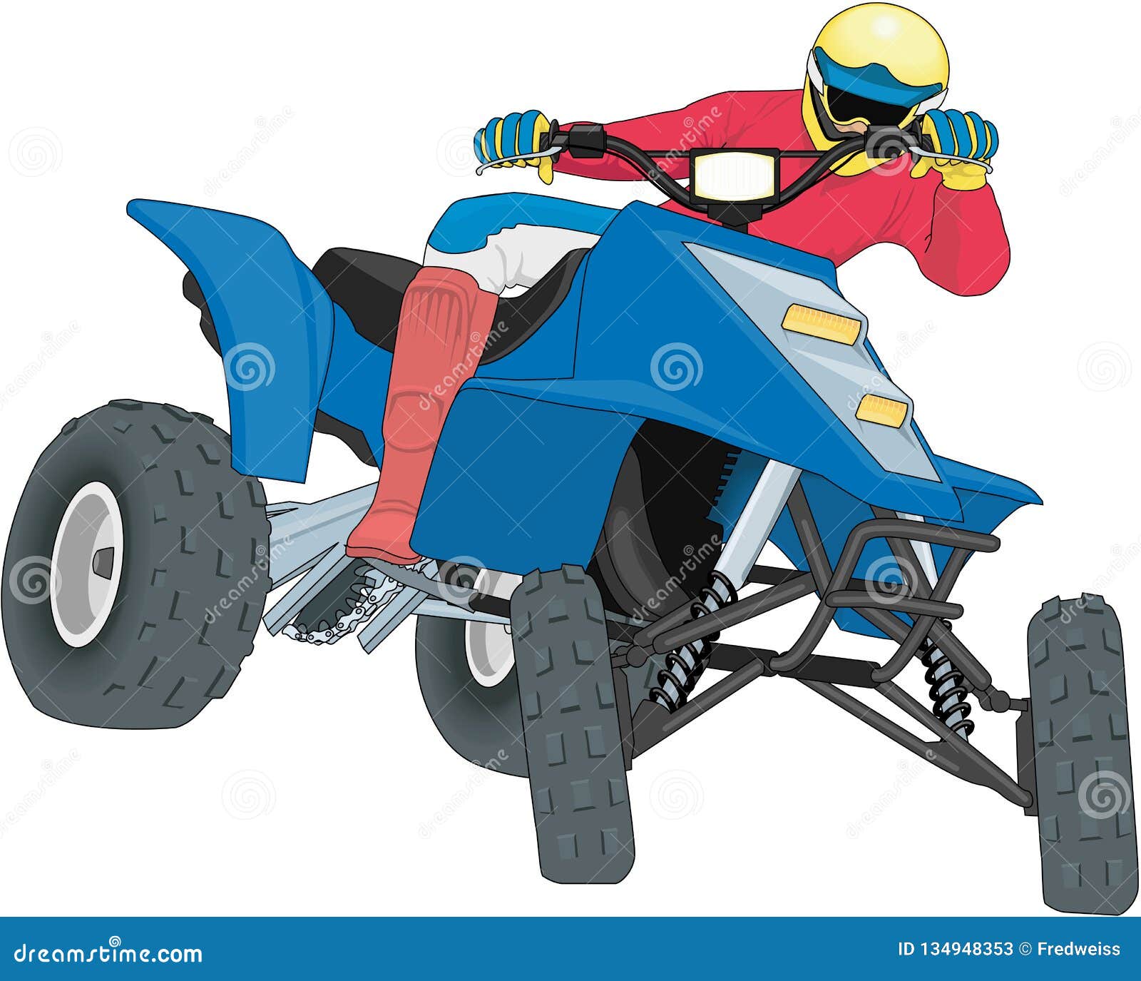 Quad Racer Vector Illustration Stock Vector - Illustration of race ...