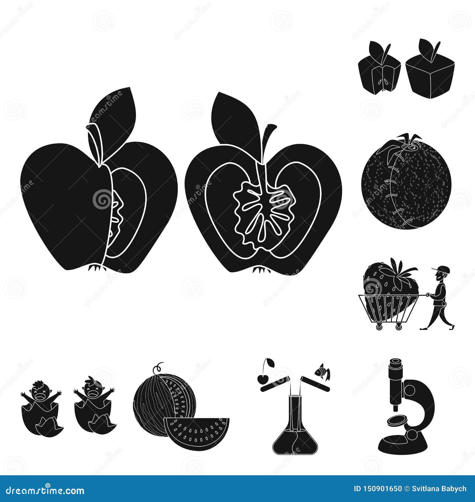 Vector Illustration of Quality and Laboratory Symbol. Set of Quality ...