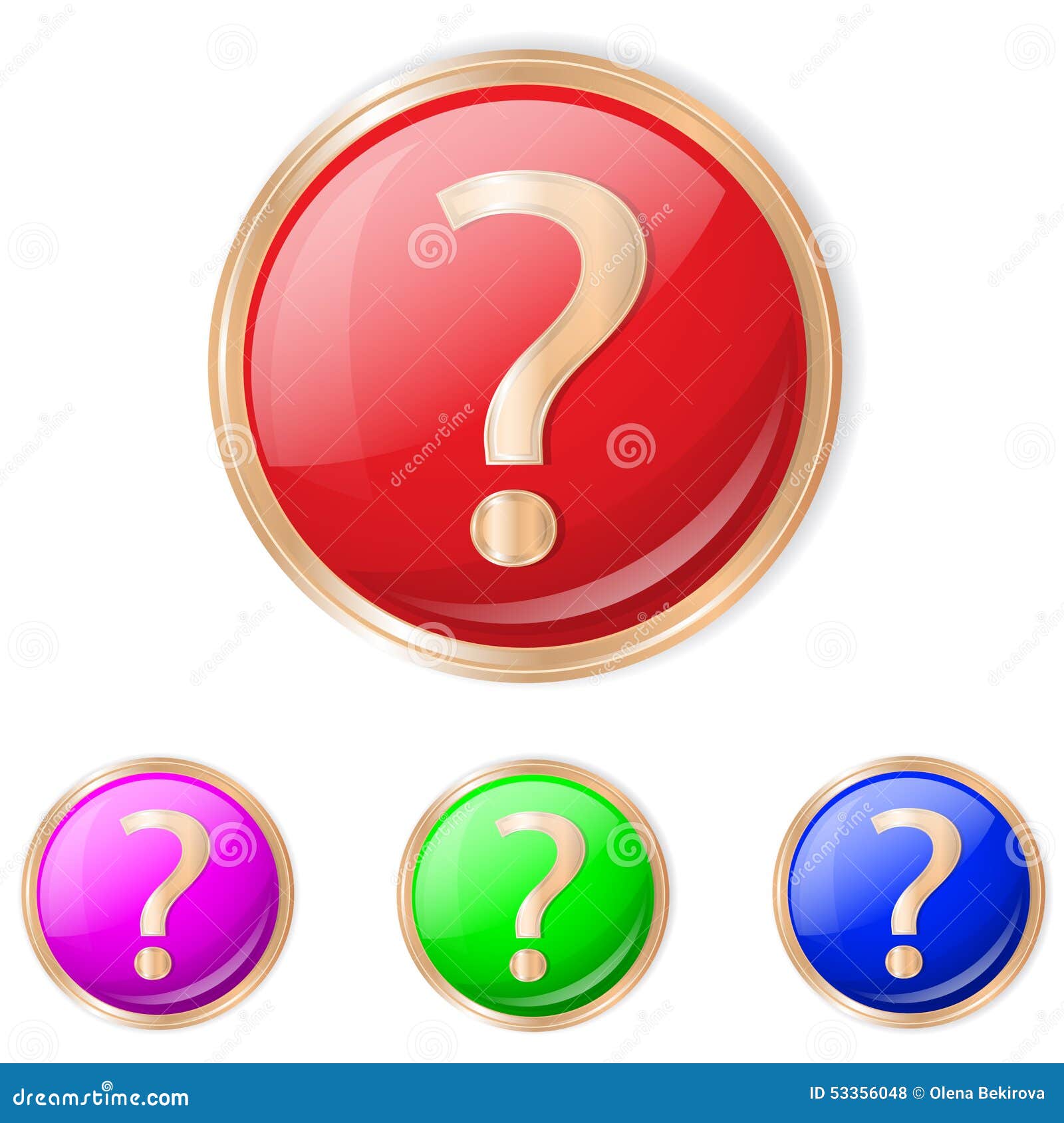 Vector Illustration of Question Button. Stock Vector - Illustration of ...
