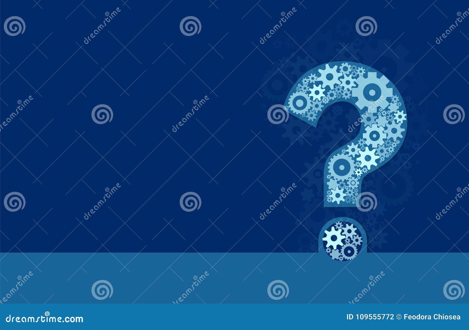 Question Mark on Blue Backdrop Stock Illustration - Illustration of ...