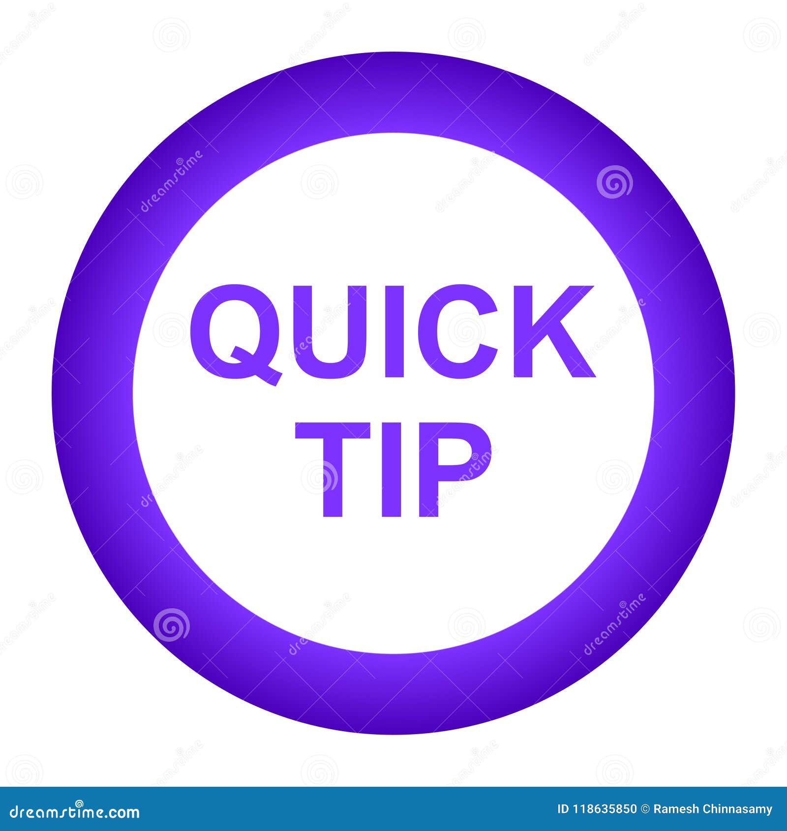 Quick Tip Purple Round Button Help and Suggestion Concept Stock Vector ...