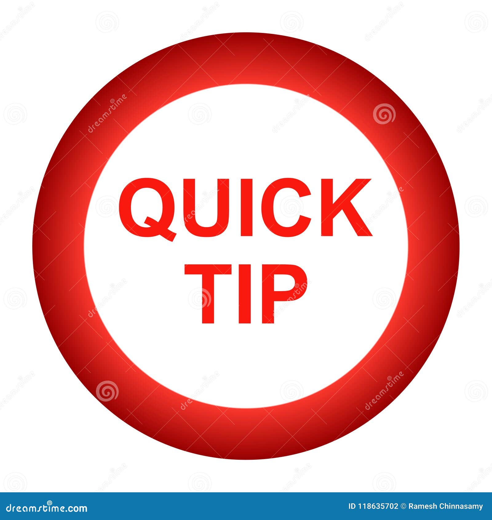 Quick Tip Red Round Button Help and Suggestion Concept Stock Vector ...