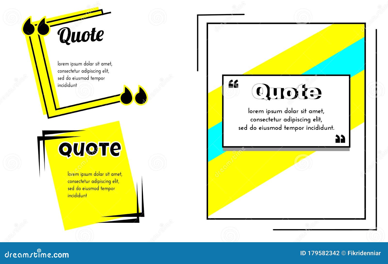 Vector Illustration of Quote, Innovative Vector Quotation Template in ...