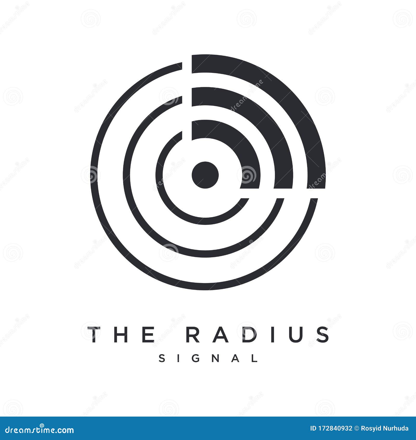 Vector Illustration of Radar Logo Concept Stock Vector - Illustration ...