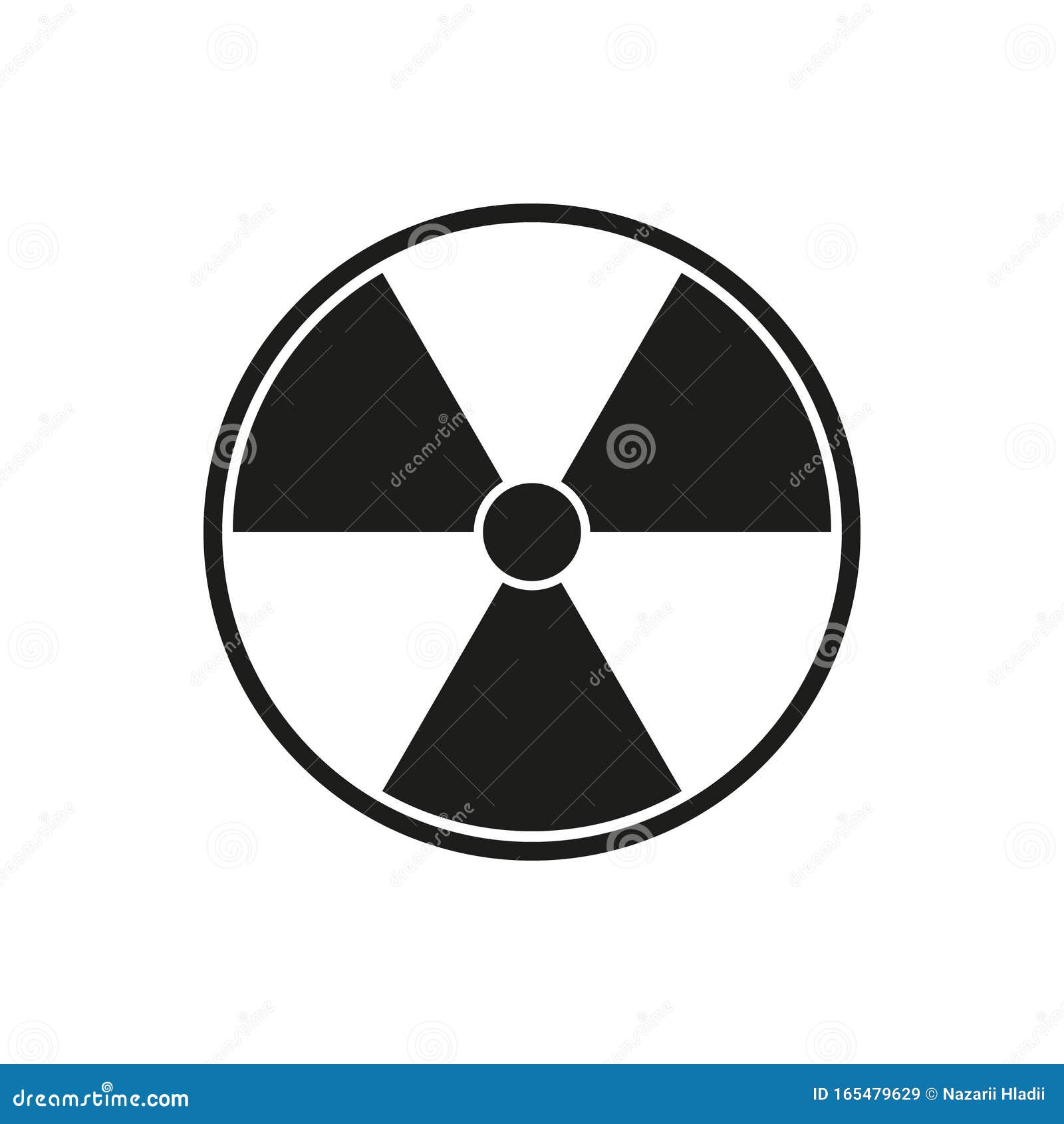 Vector Illustration of Radiation Sign in Circle. Isolated. Stock Vector ...