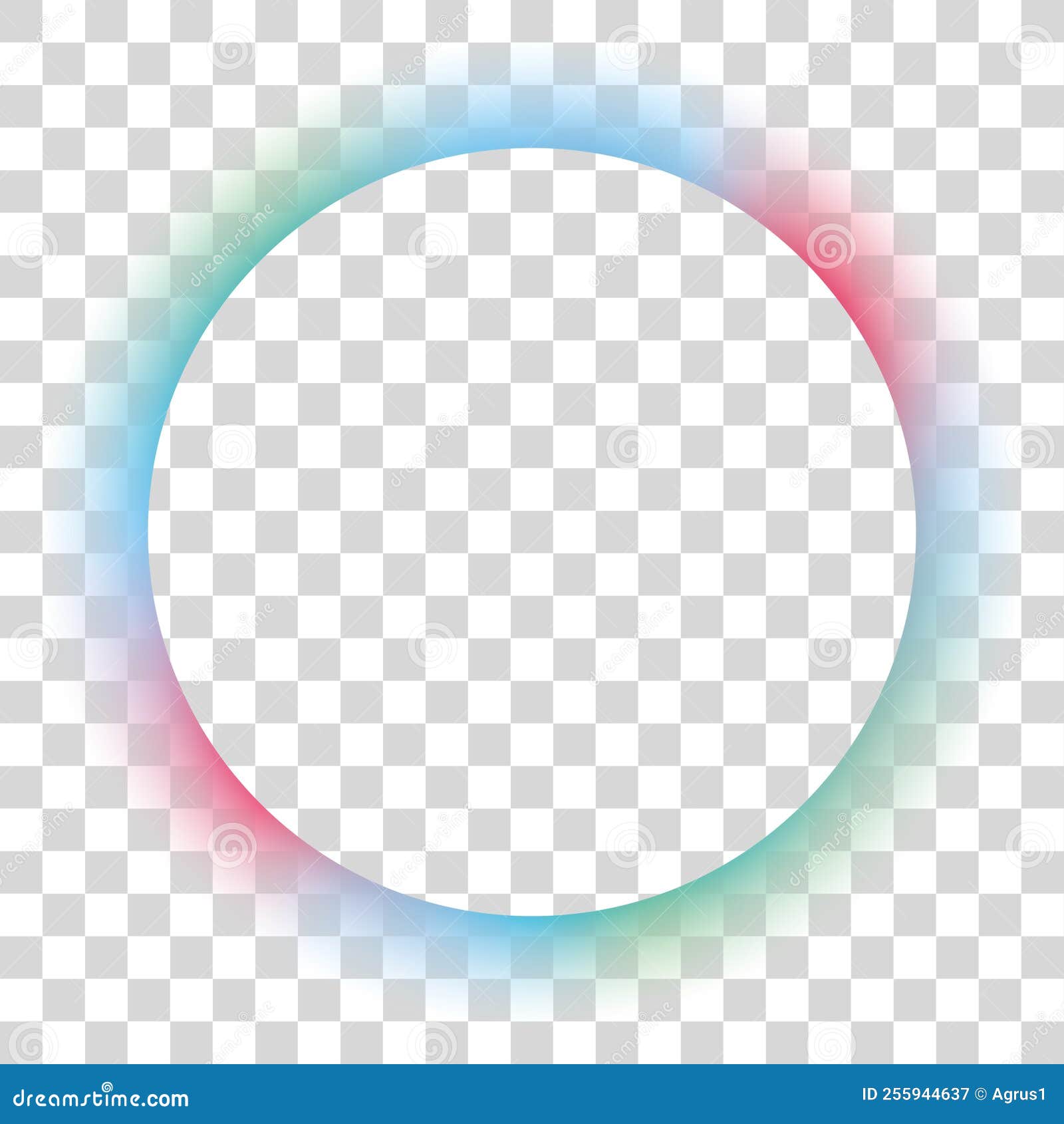 Vector Illustration of Rainbow Colored Gradient Banner Frame on ...