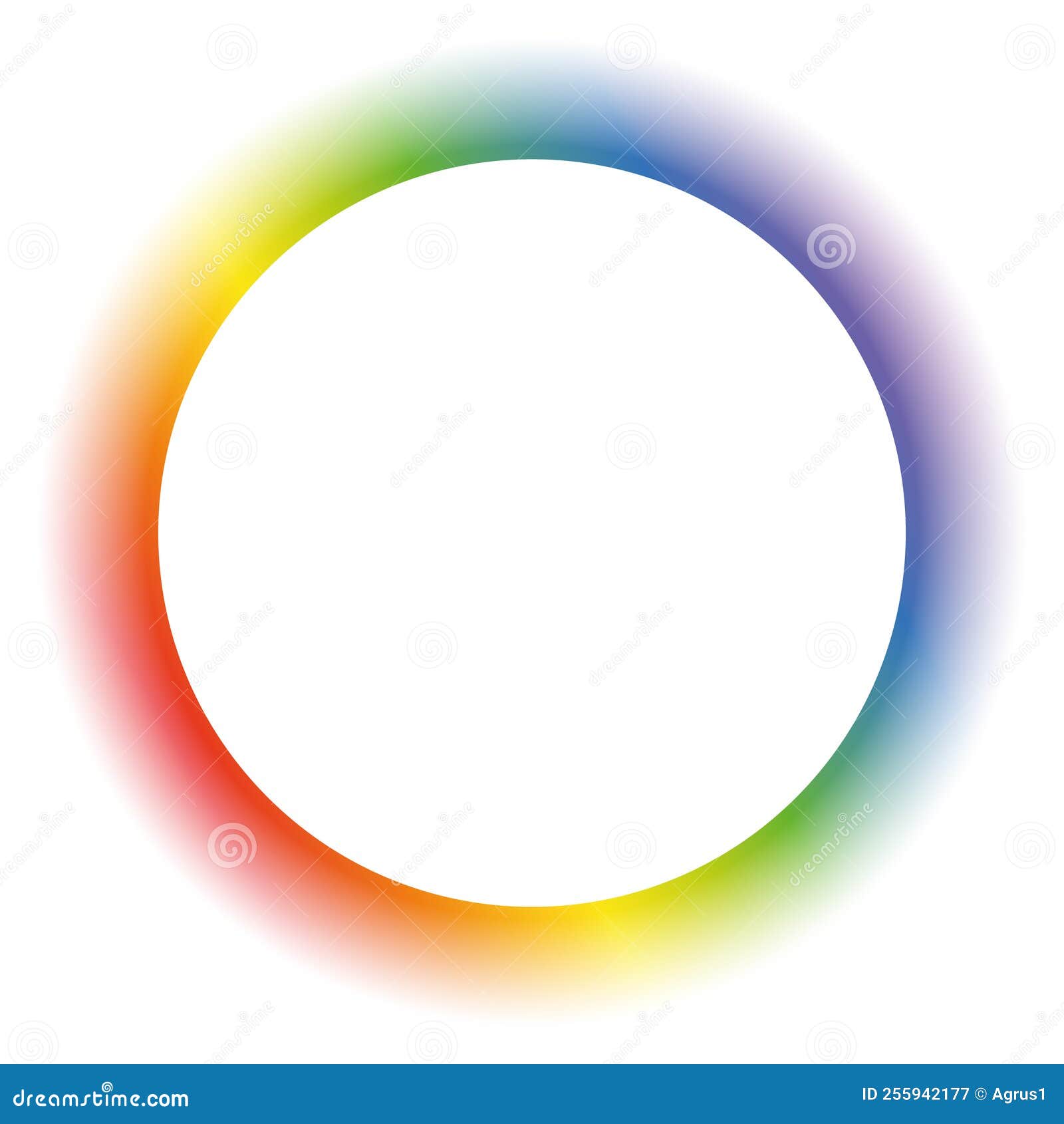 Vector Illustration of Rainbow Colored Gradient Banner Frame on White ...