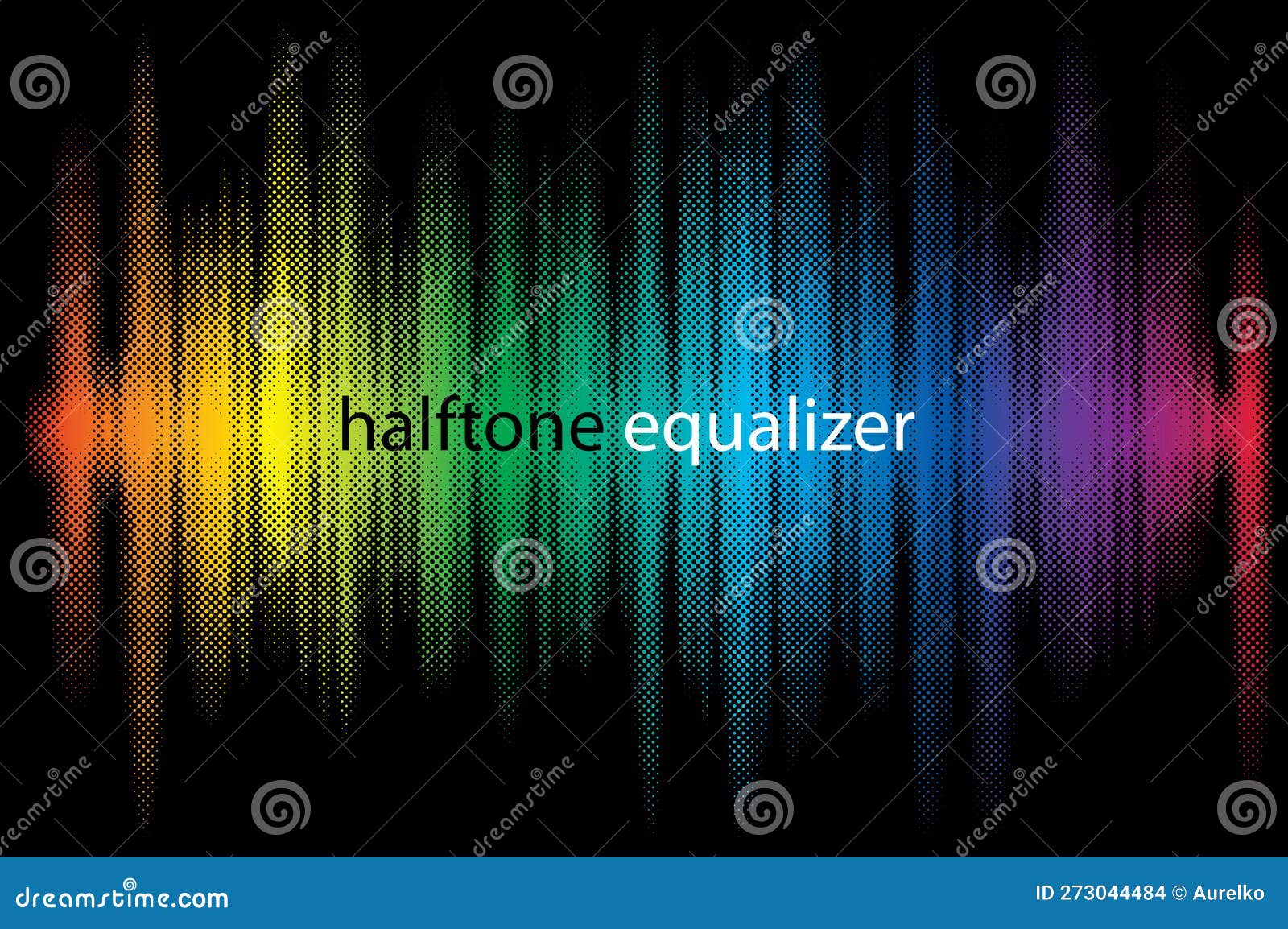 Rainbow halftone equalizer stock vector. Illustration of halftone ...