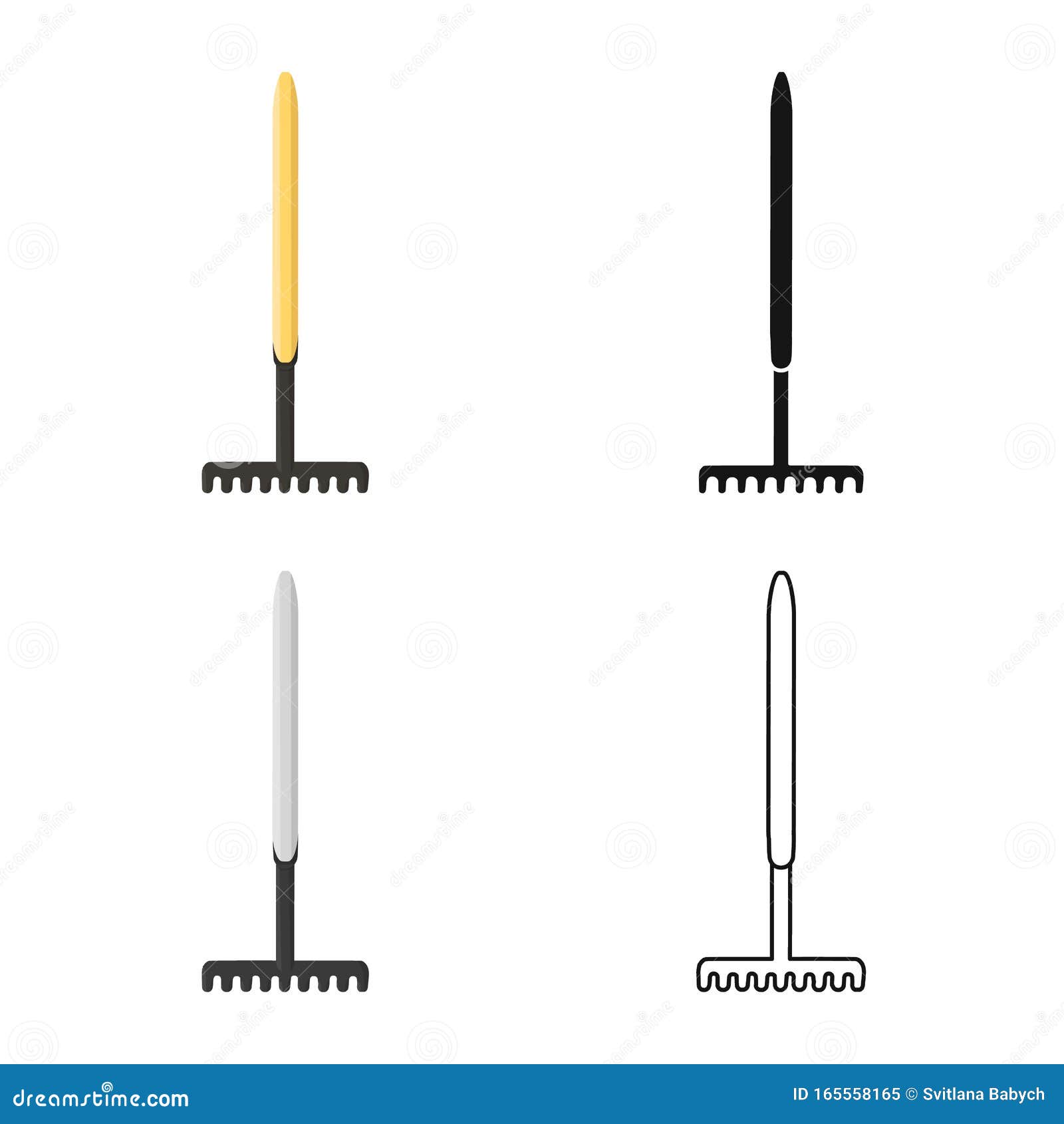 Vector Design of Rake and Autumn Sign. Graphic of Rake and Tool Stock ...