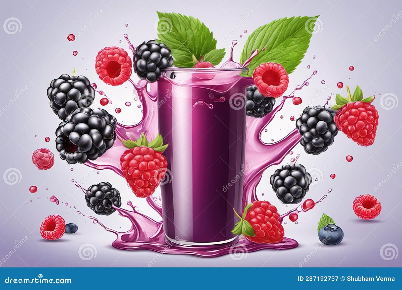 Vector Illustration of Raspberry Juice Stock Illustration ...