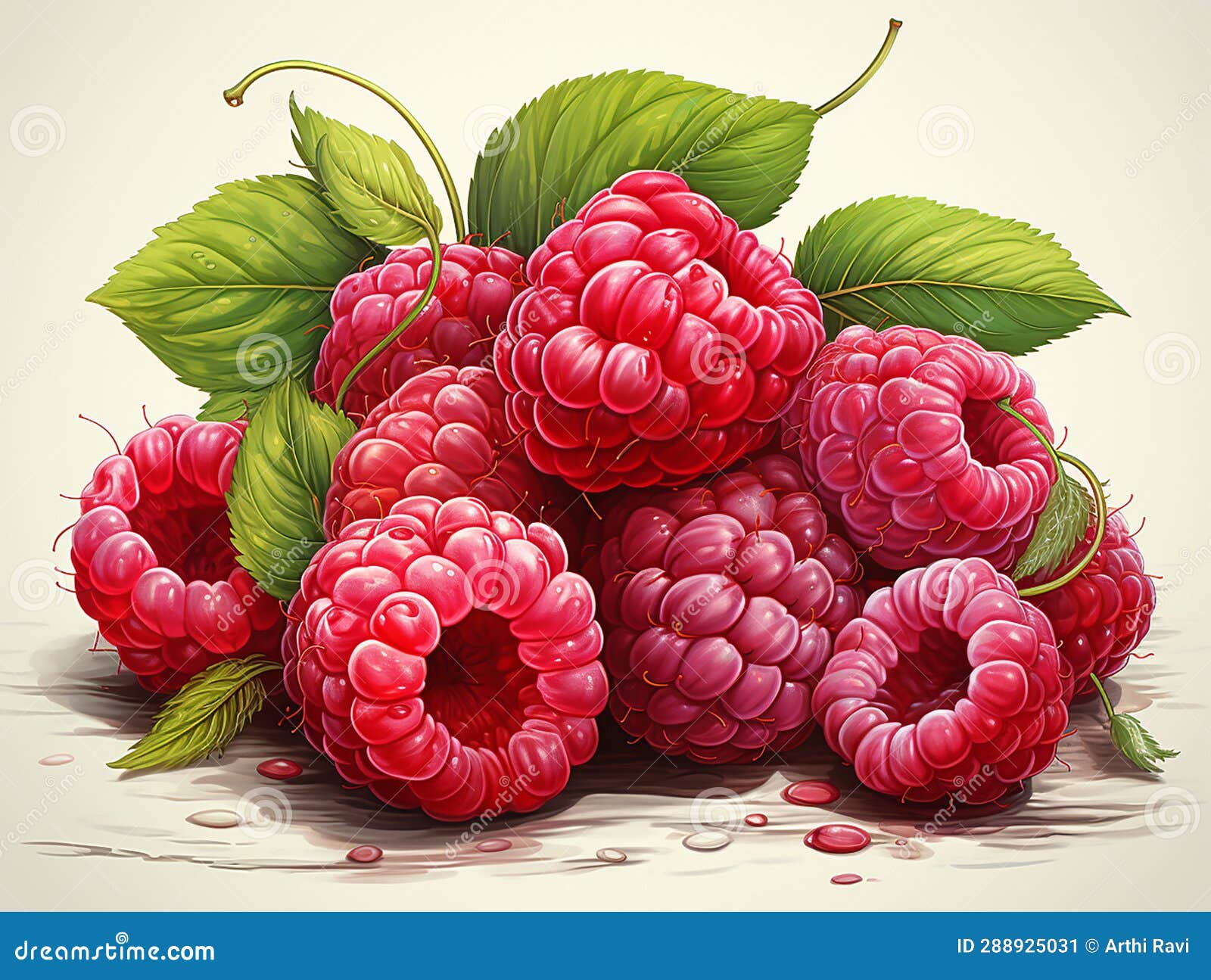 Vector Illustration of Raspberry Stock Illustration - Illustration of ...