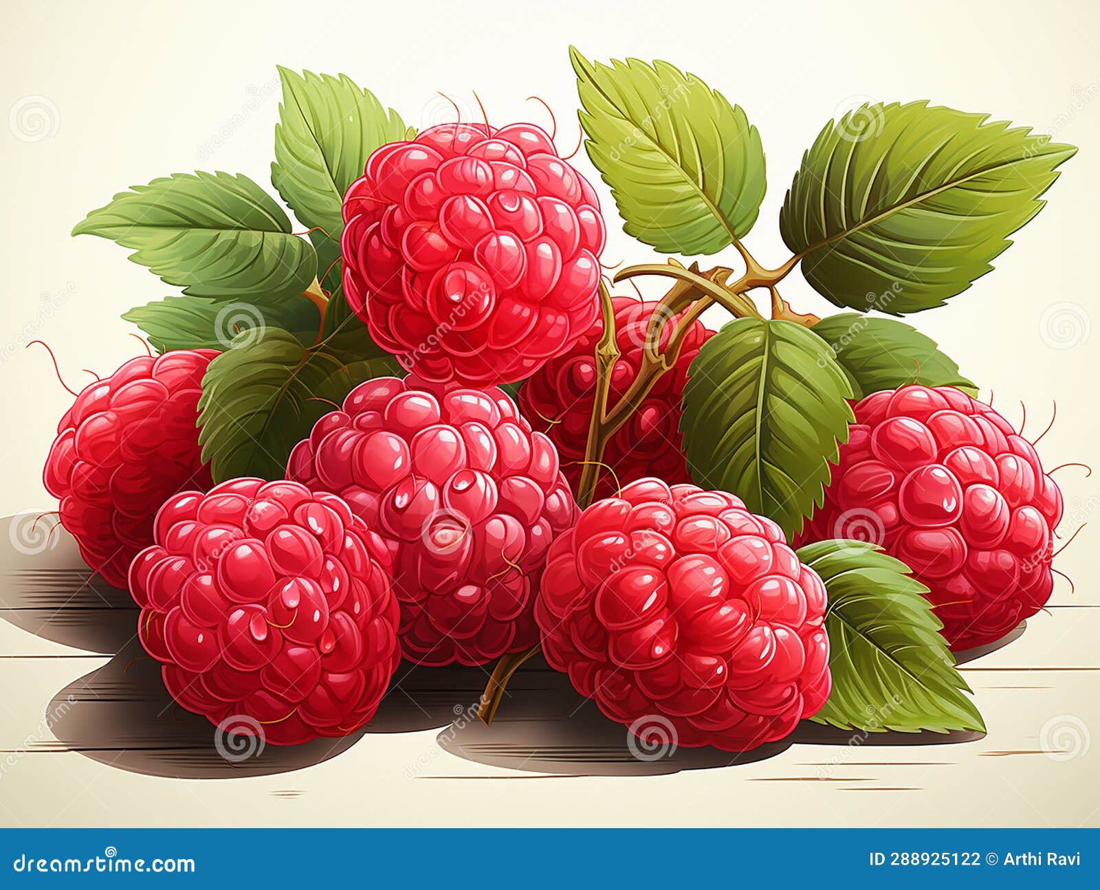 Vector Illustration of Raspberry Stock Illustration - Illustration of ...