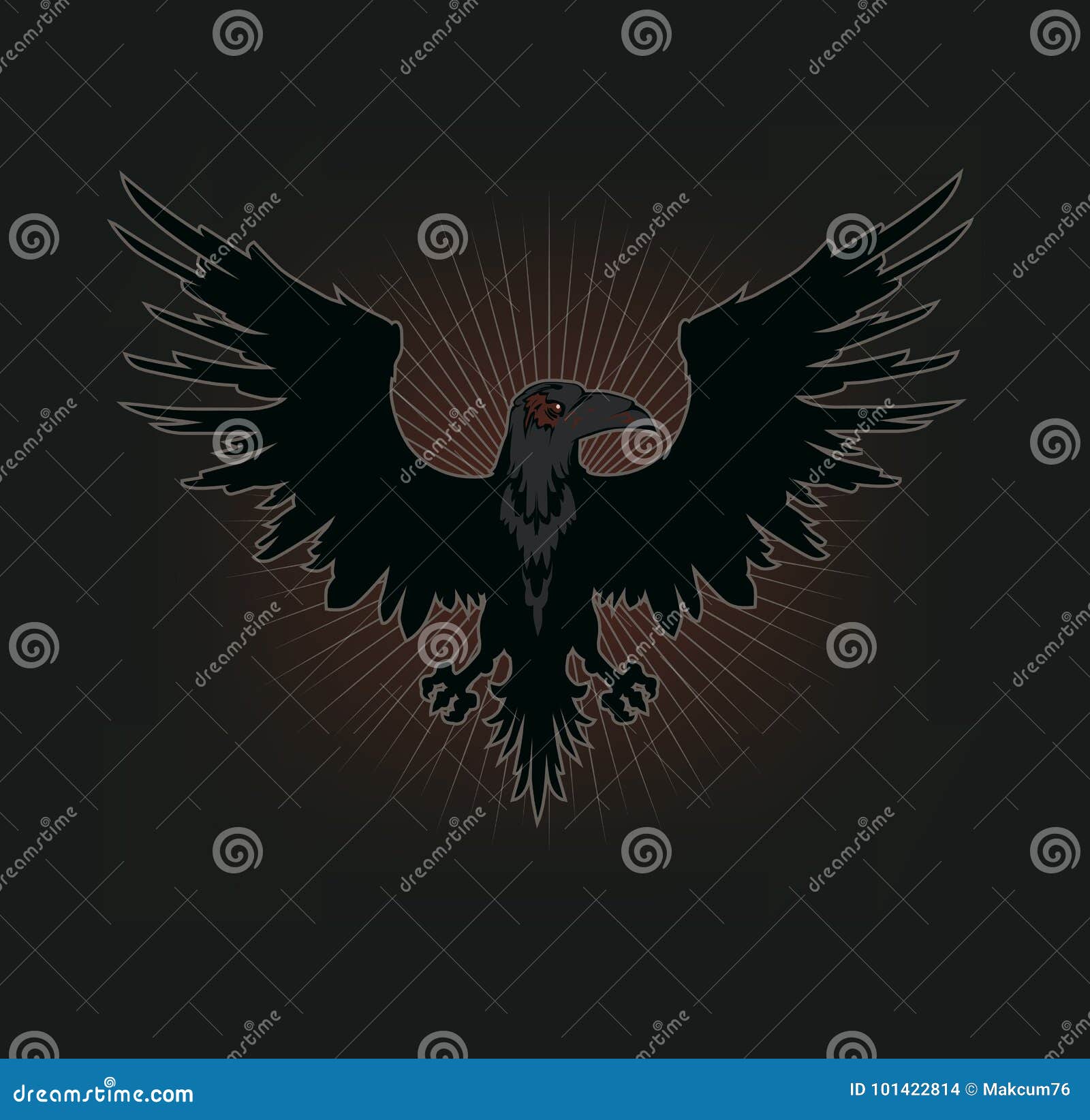 Raven Silhouette Cartoon Vector | CartoonDealer.com #135407855