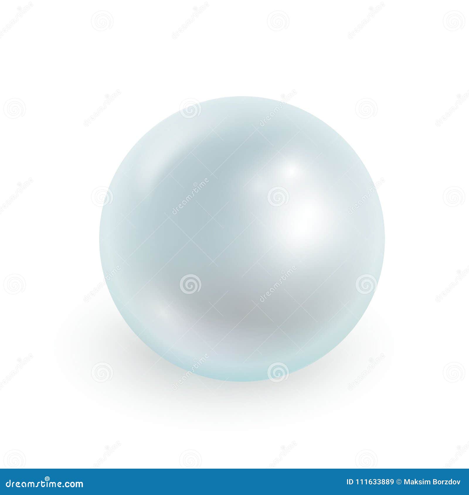 Vector Illustration of Realistic Pearl Isolated on Transparen Ba Stock ...
