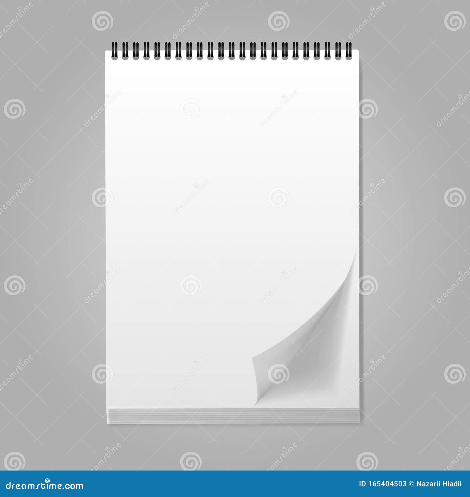 Vector Illustration of Realistic Closed Notebook A4 Stock Illustration ...