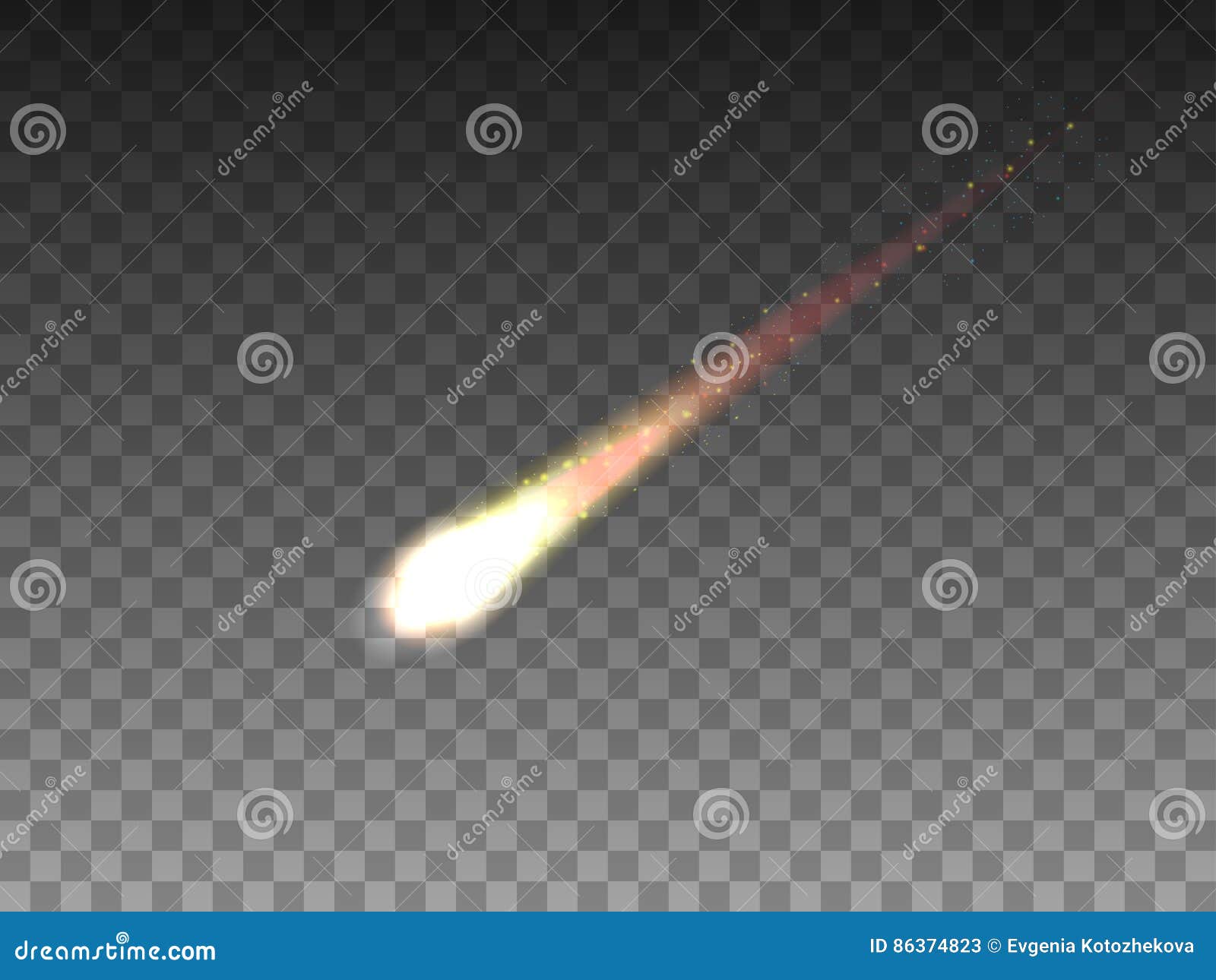 Vector Illustration of Realistic Falling Comet Stock Vector ... Vector Illustration of Realistic Falling Comet Stock Vector ...