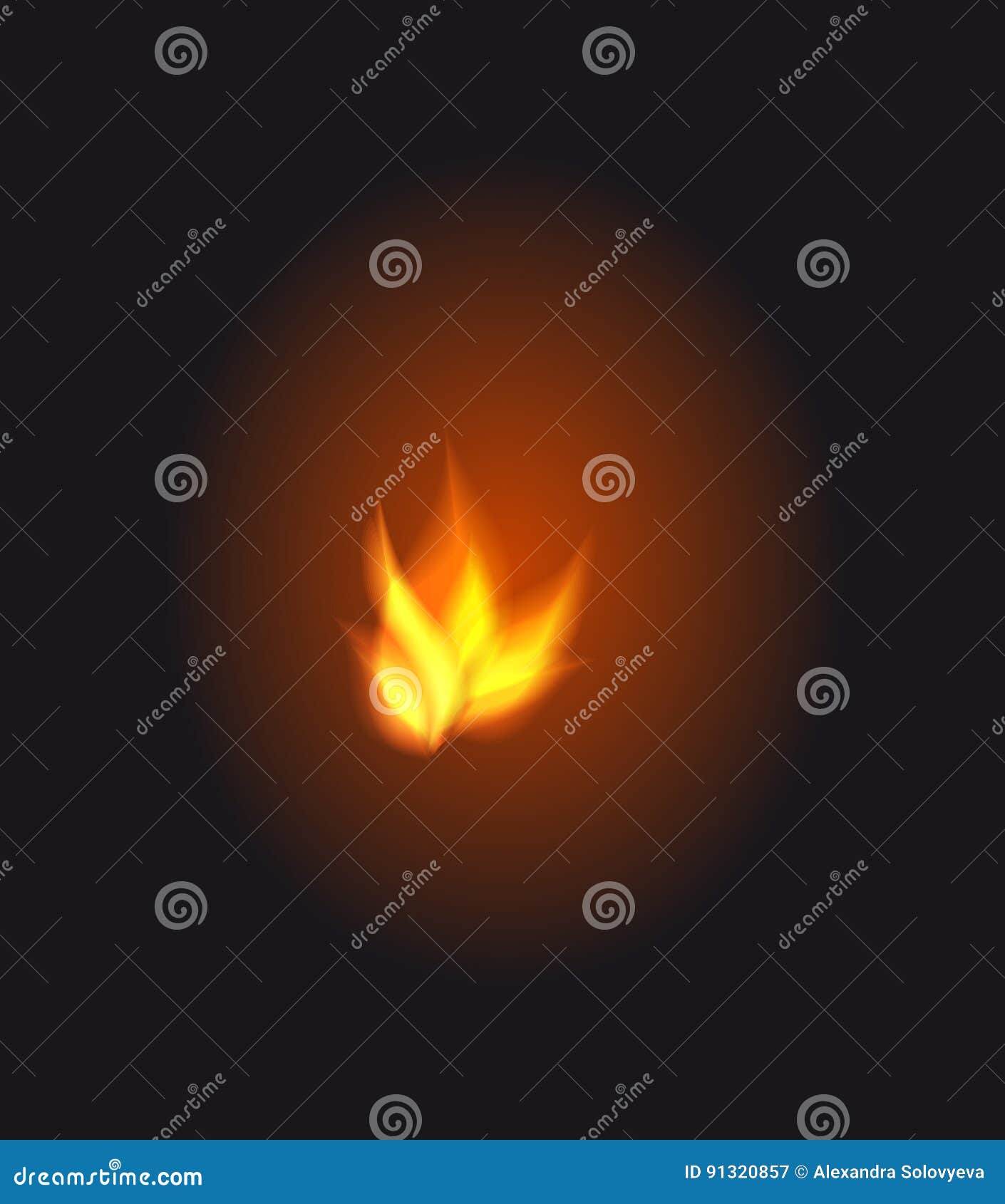 Vector Illustration. Realistic Fire Stock Vector - Illustration of ...