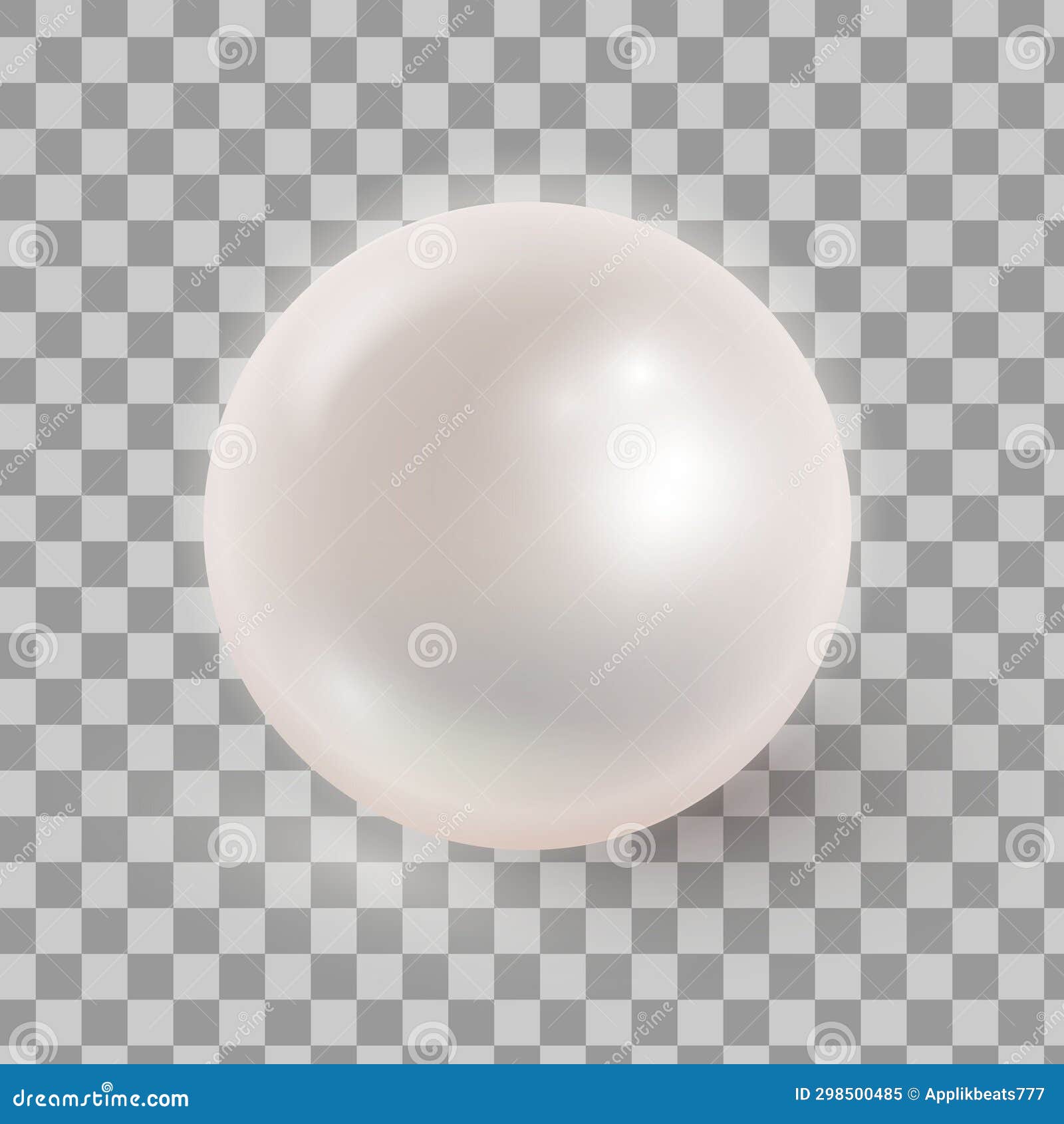 Vector Illustration of Realistic Pearl Isolated on Transparen Ba Stock ...