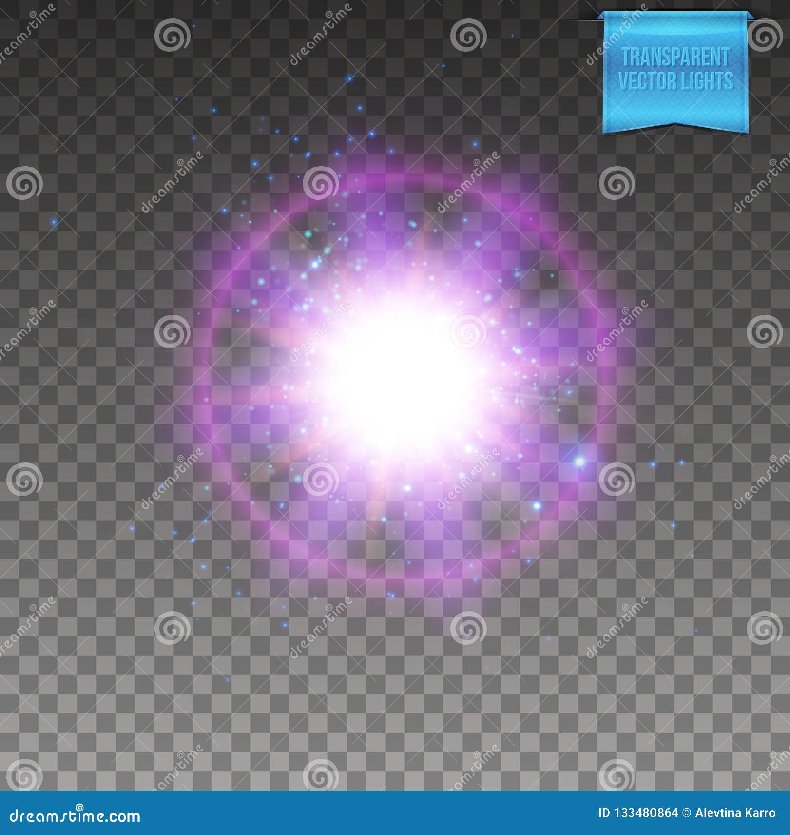 Vector Illustration of Realistic Violet Supernova Explosion on ...