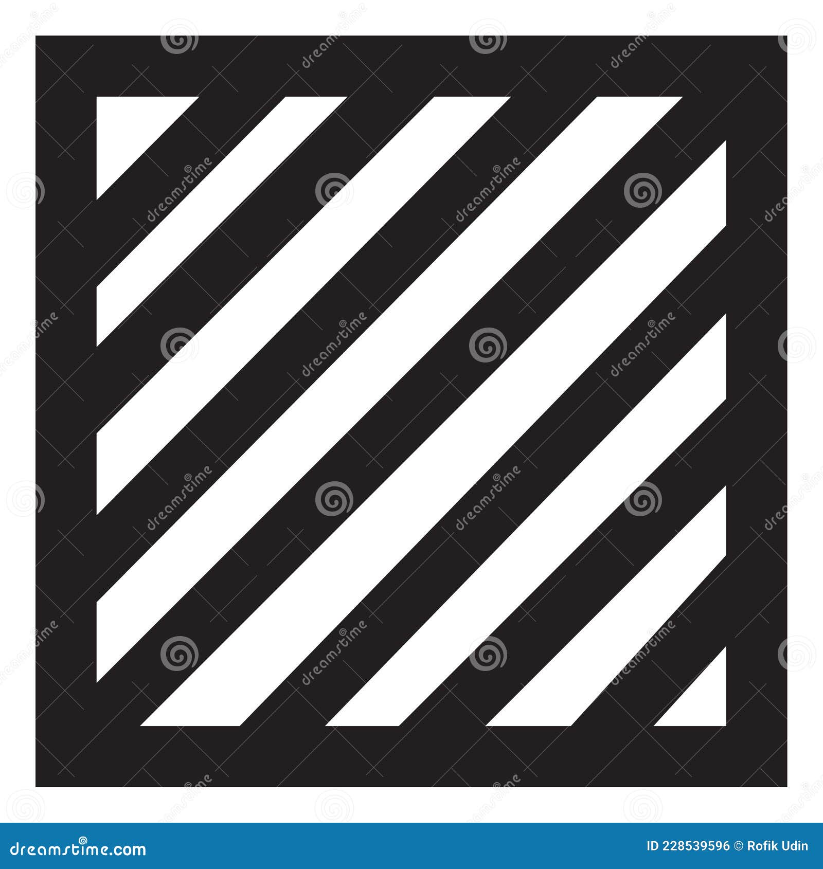 Vector Illustration of a Rectangular Stroke Stock Vector - Illustration ...