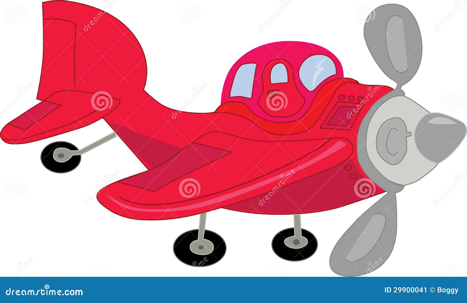 Red airplane stock vector. Illustration of funny, aero - 29900041