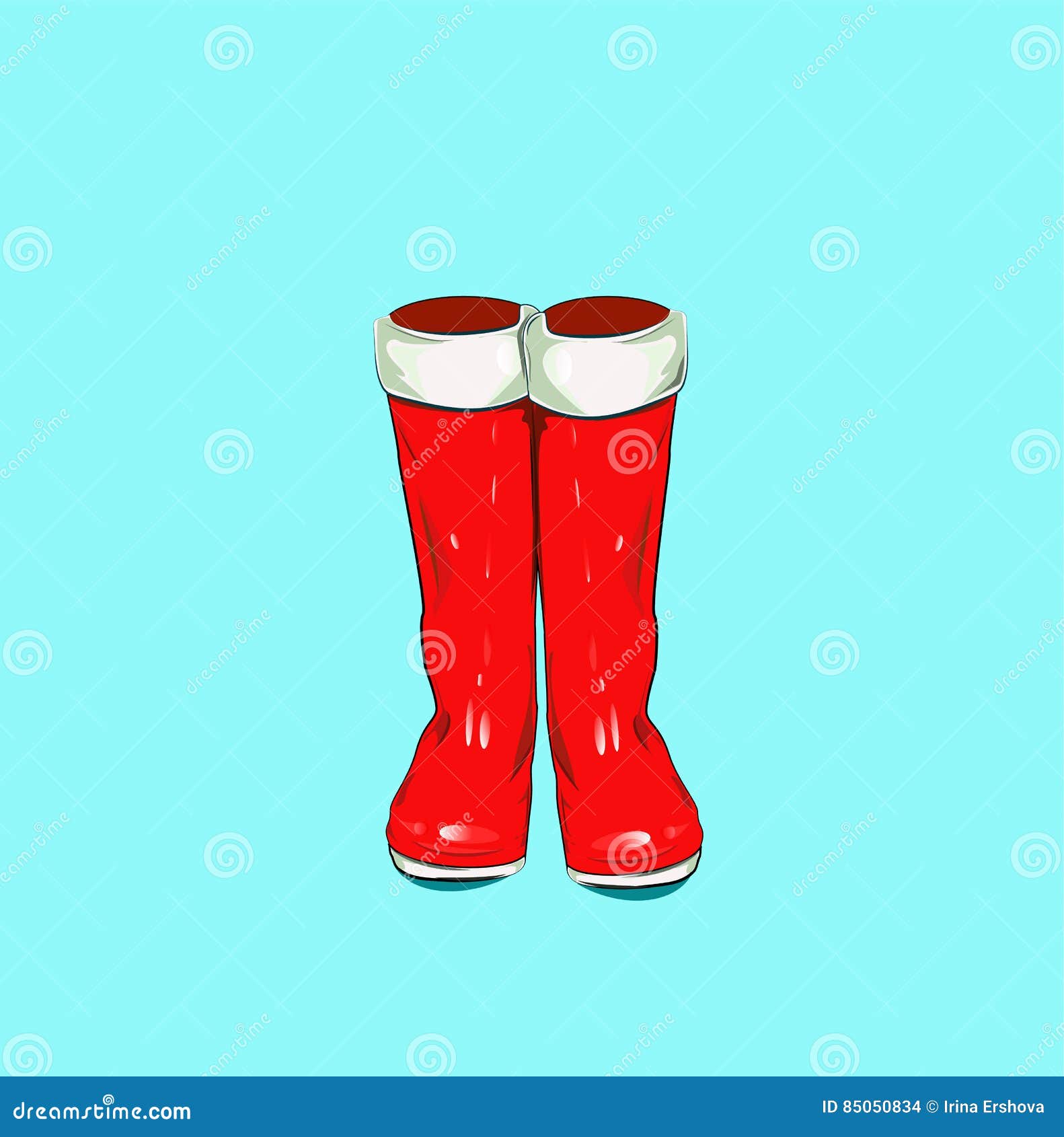 Vector Illustration with Red Boots Stock Vector - Illustration of boots ...