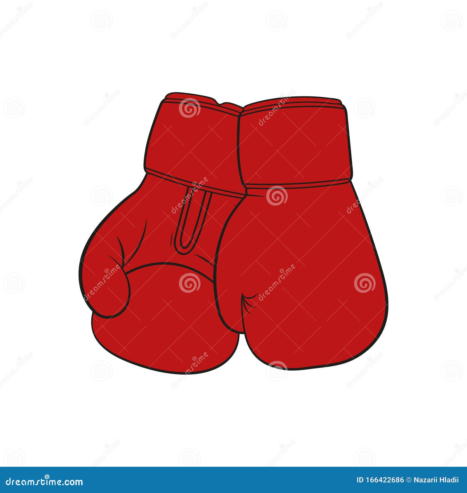 Vector Illustration of Red Boxing Gloves. Isolated. Stock Vector ...