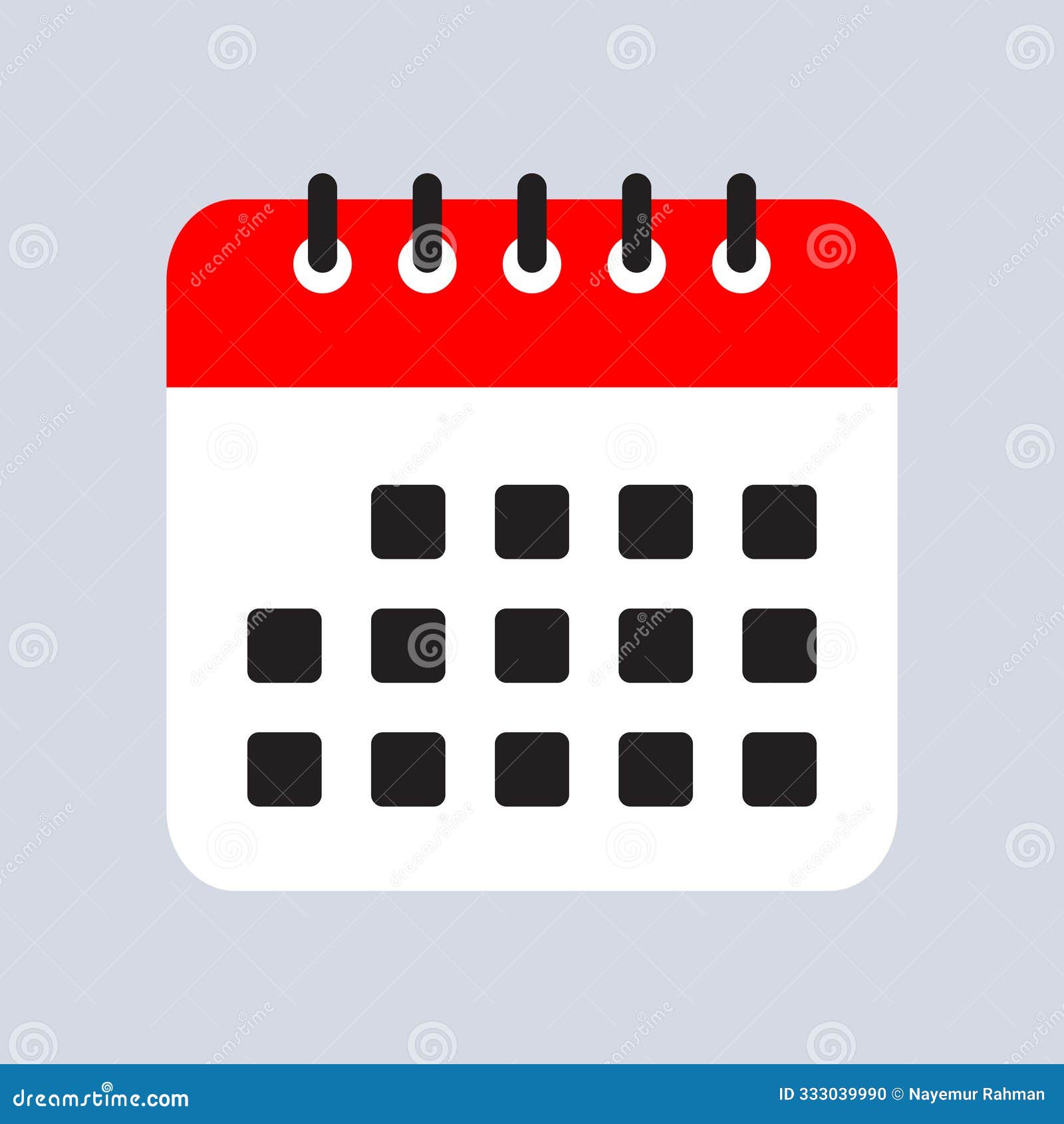 Vector Illustration of Red Calendar Icon Stock Illustration ...