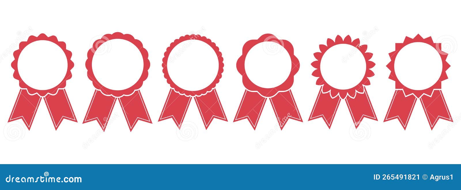 Vector Illustration of Red Colored Award Banners Stock Vector ...